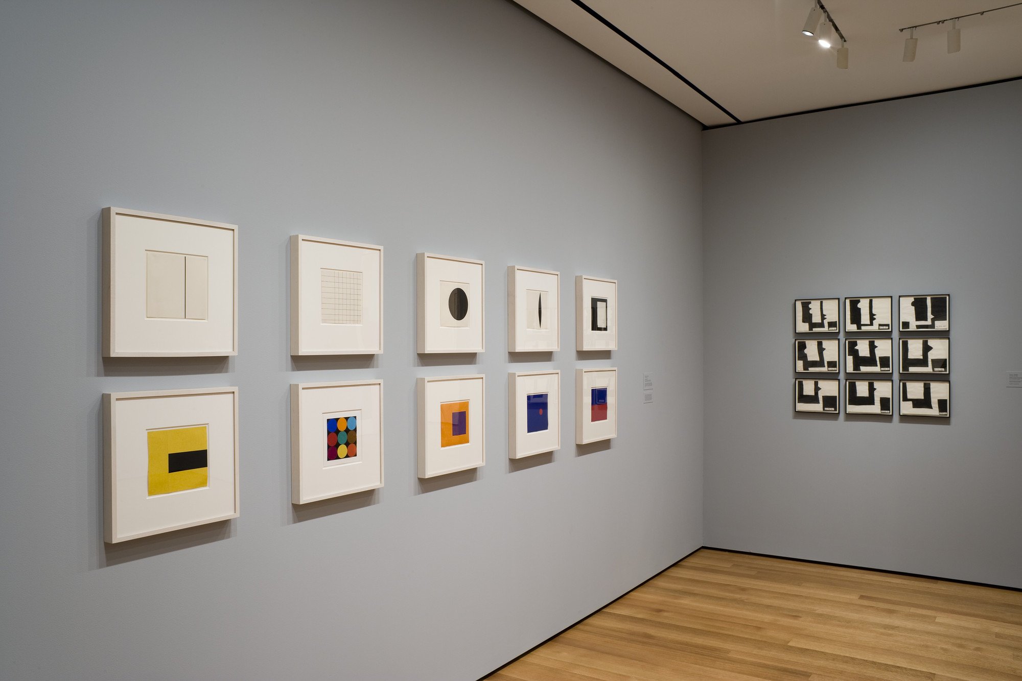 Installation view of the exhibition "Geo/Metric: Prints and Drawings ...