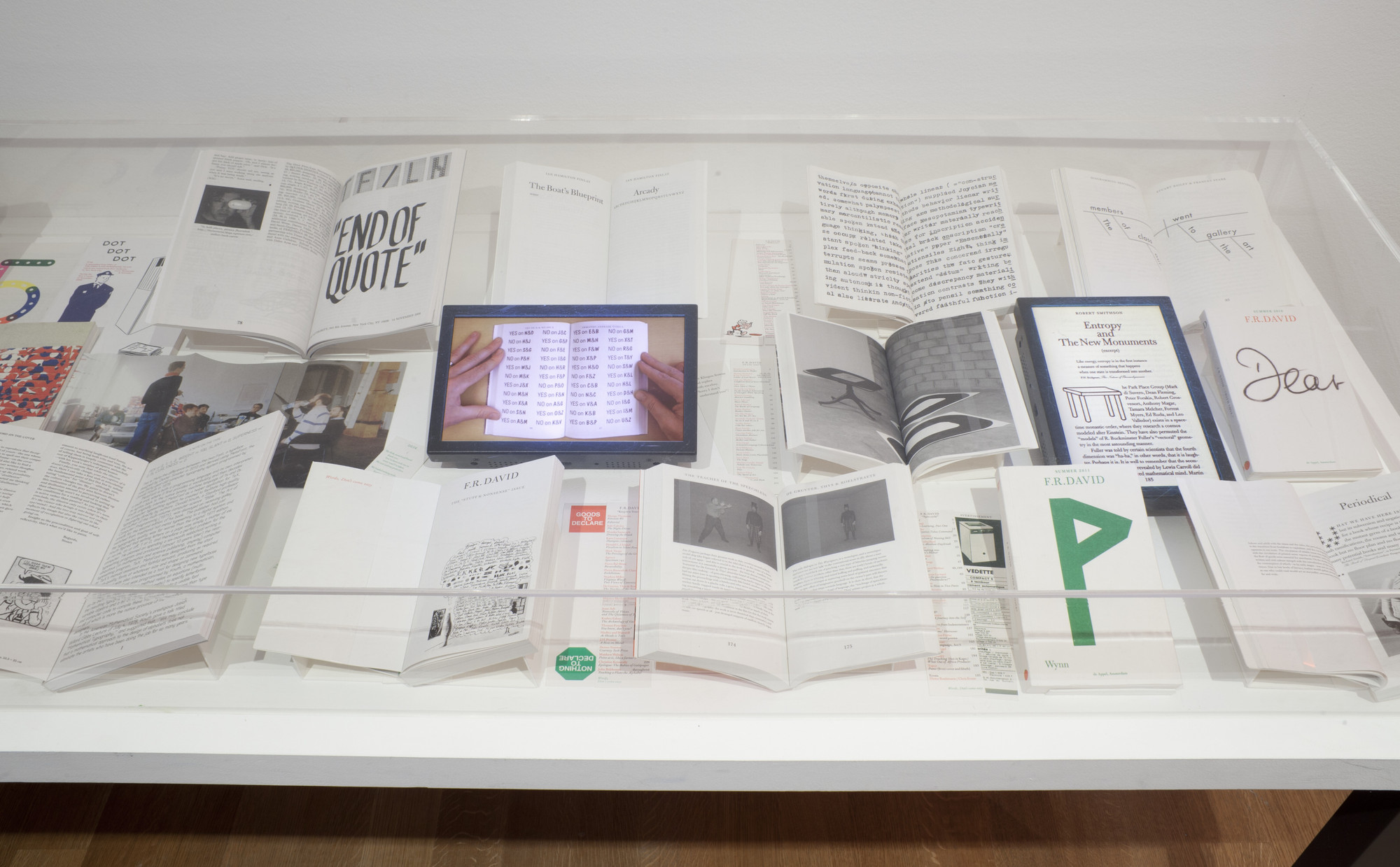 Installation view of the exhibition "Ecstatic Alphabets/Heaps of ...