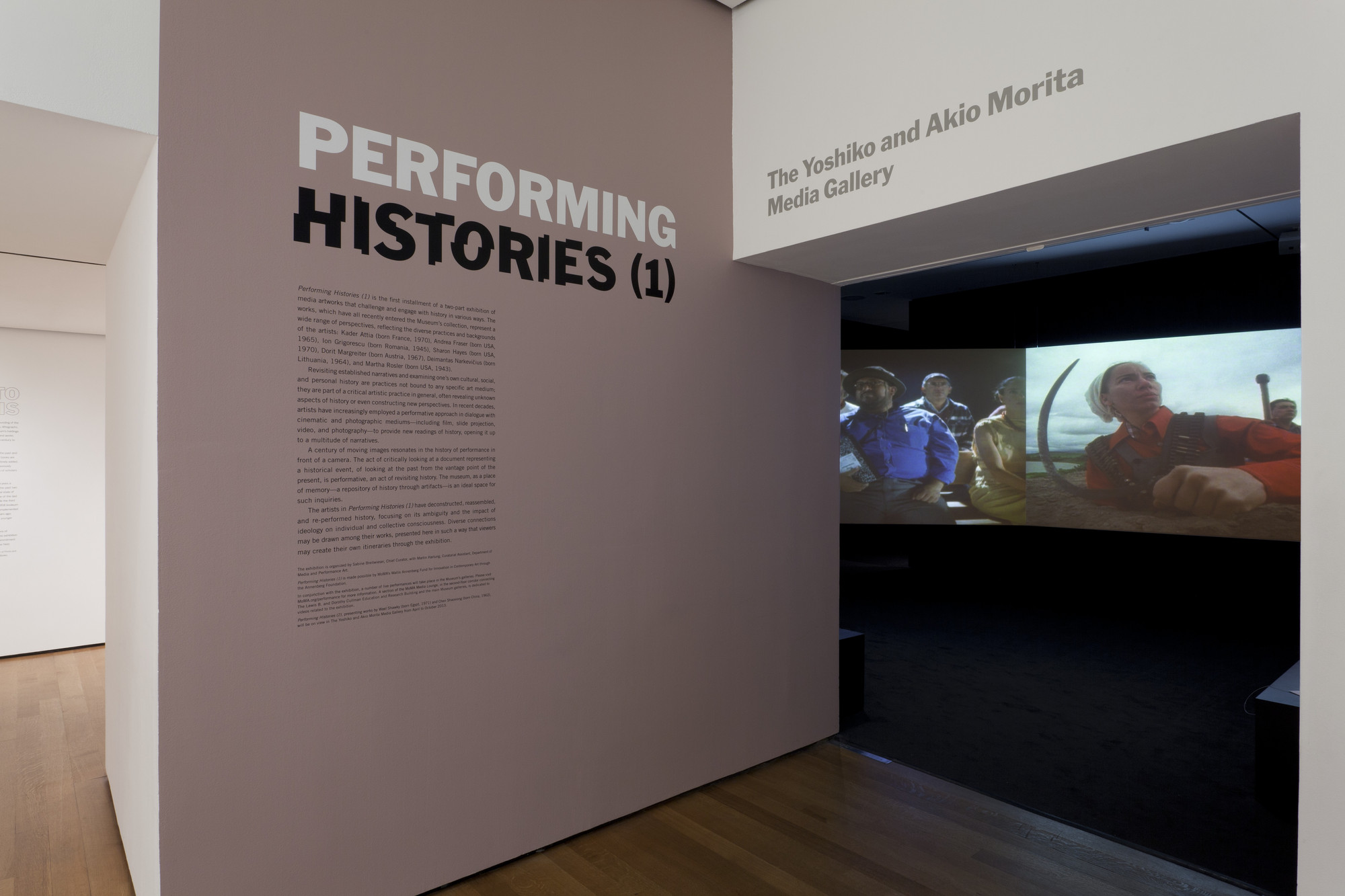 Installation view of the exhibition "Performing Histories (1)" | MoMA
