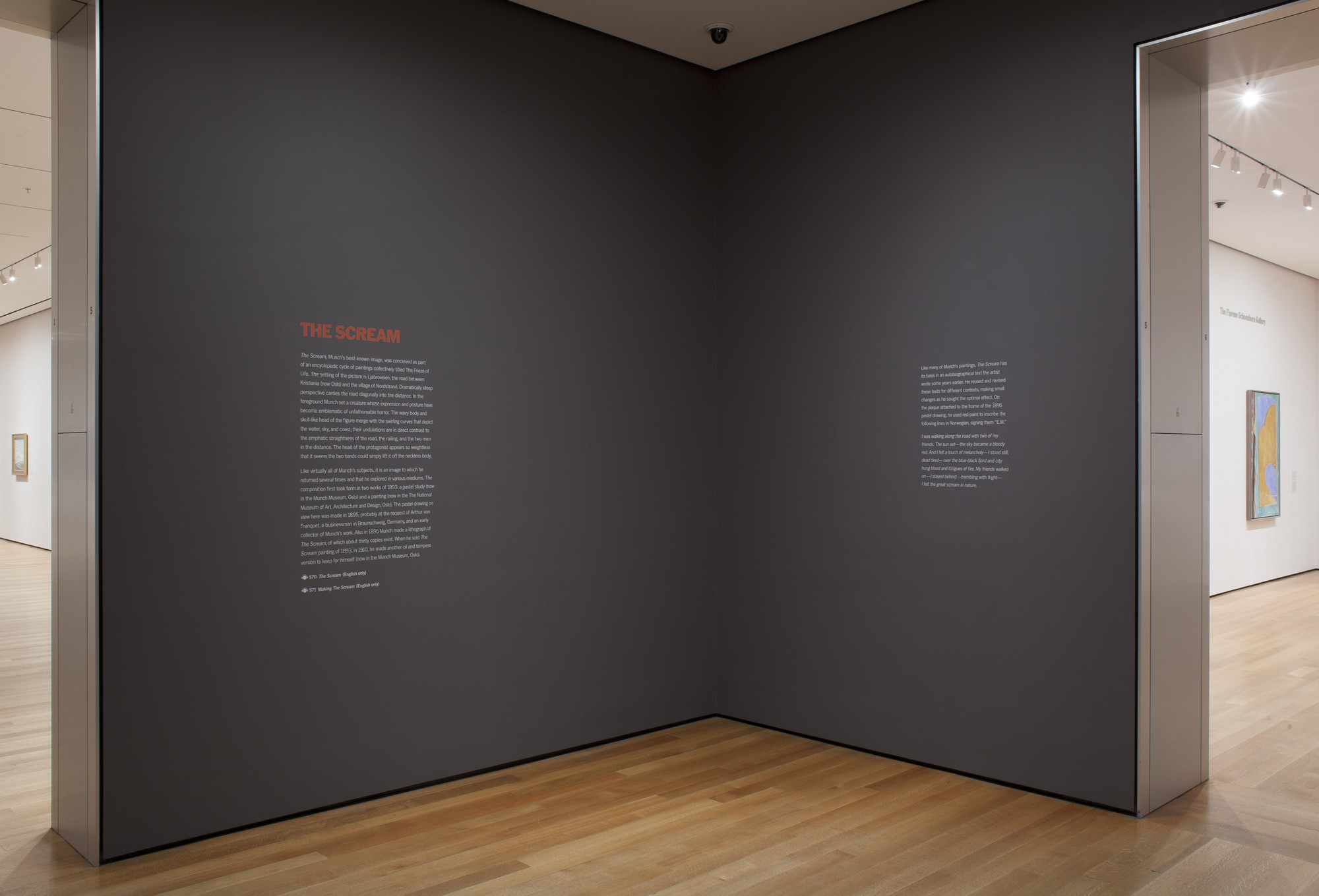 Installation view of the exhibition "Edvard Munch: The Scream" | MoMA