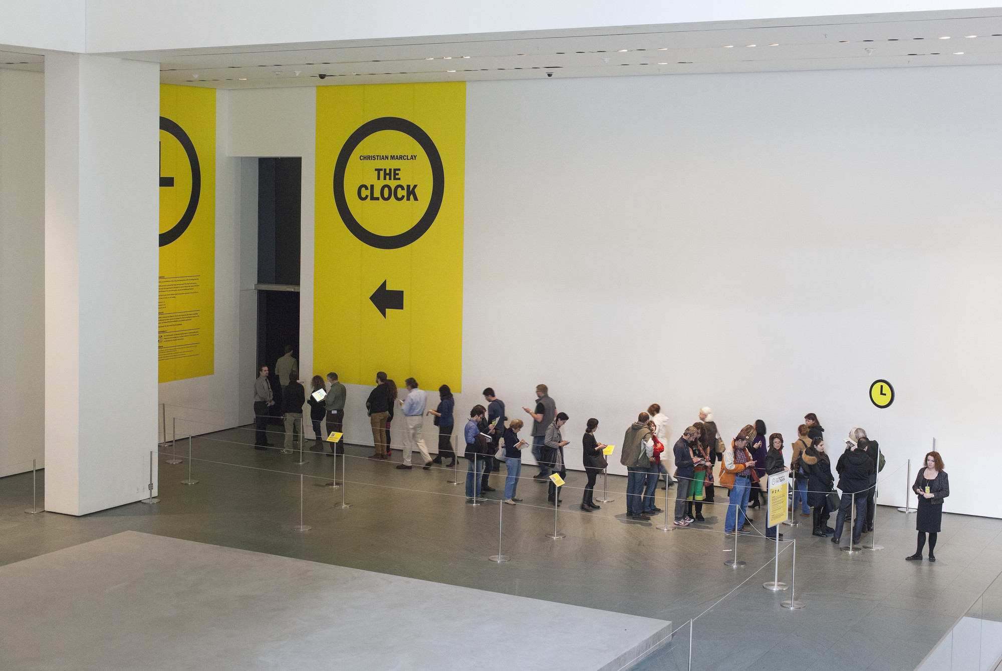 Installation view of the exhibition "Christian Marclay—The Clock" | MoMA