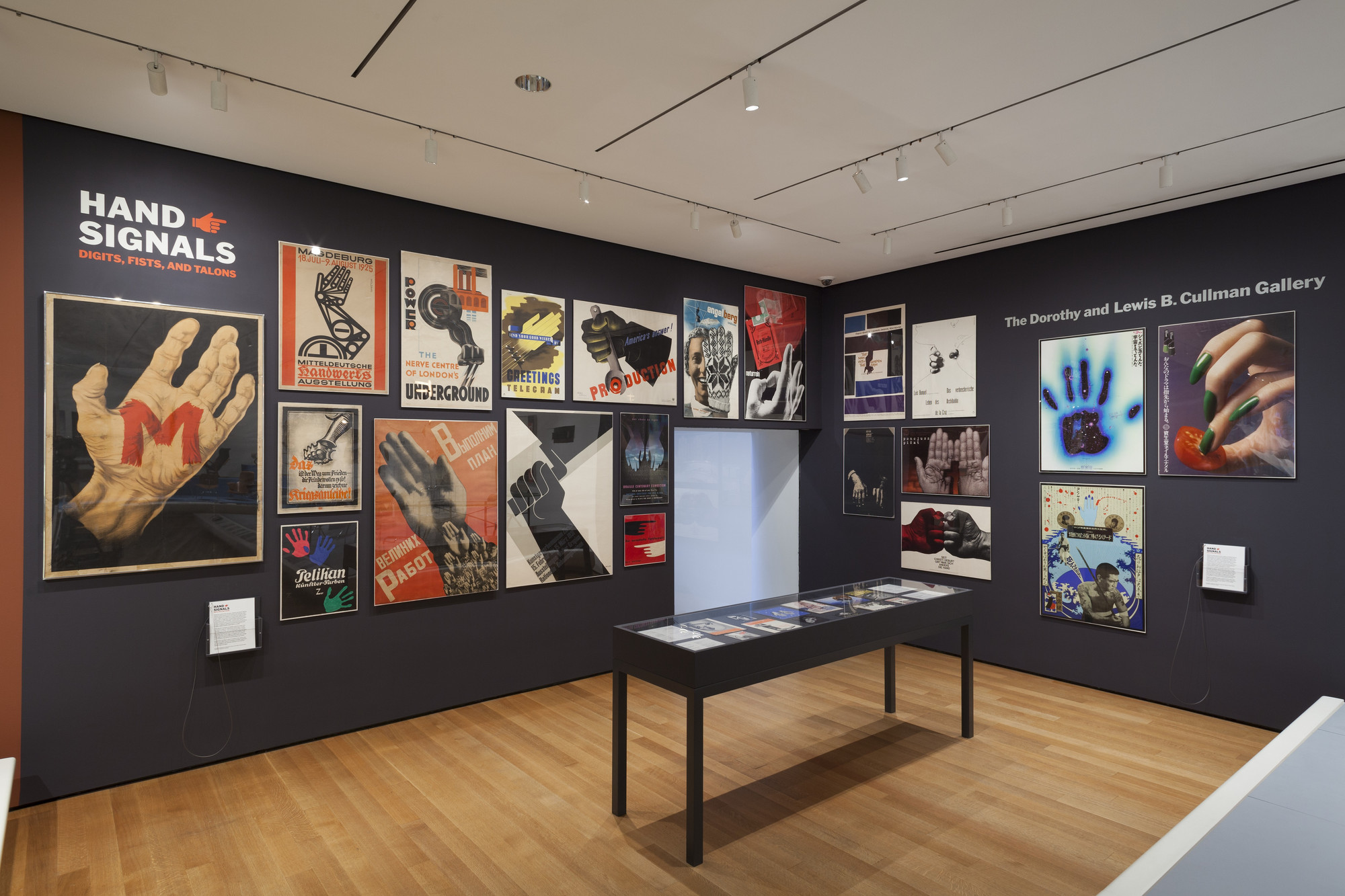 Installation view of the exhibition "Hand Signals: Digits, Fists, and ...