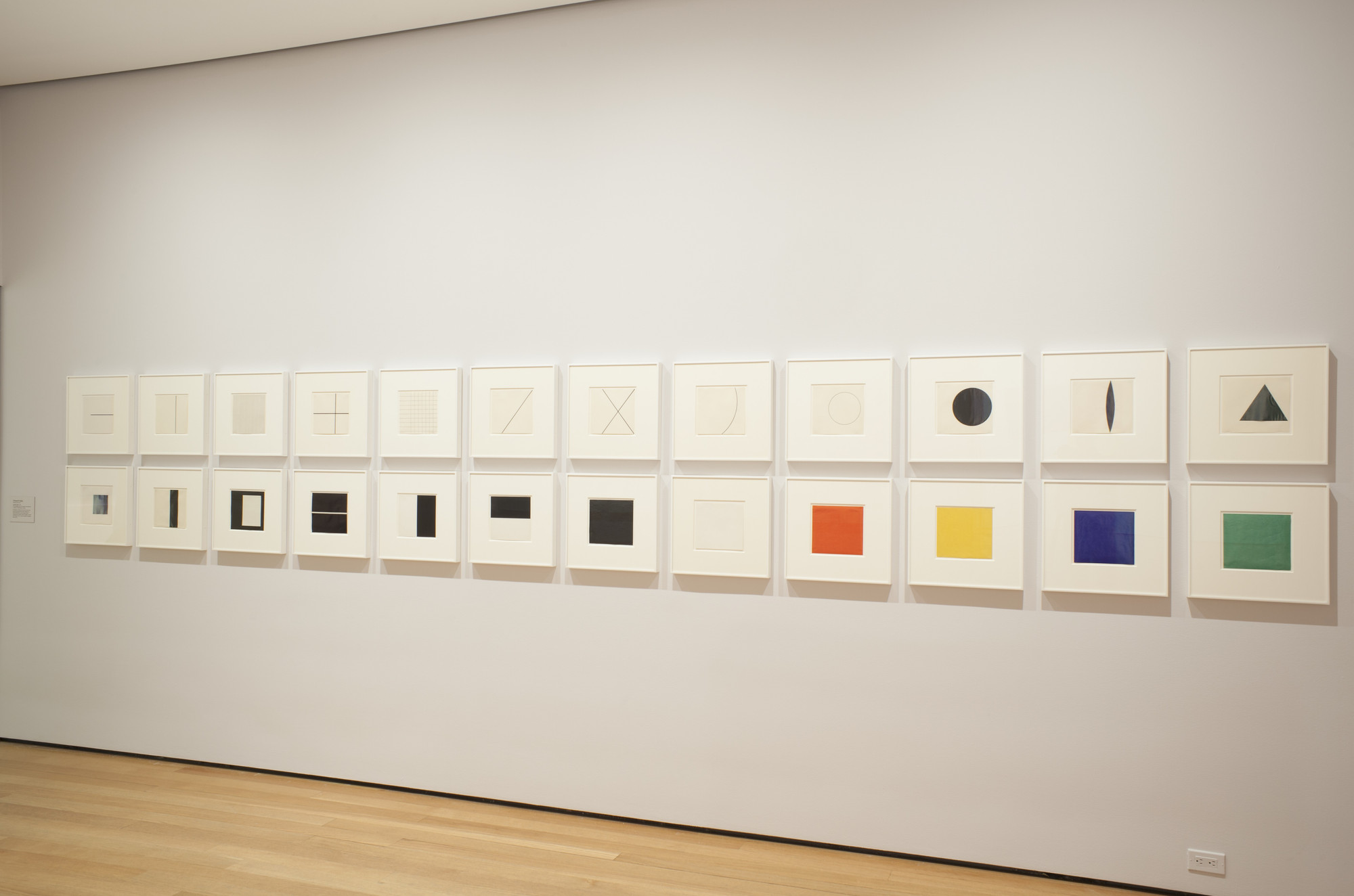 Installation view of the exhibition "Ellsworth Kelly: Chatham Series ...