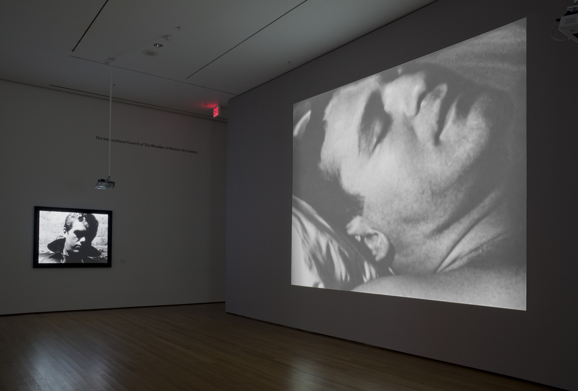 Installation view of the exhibition "Andy Warhol: Motion Pictures" | MoMA