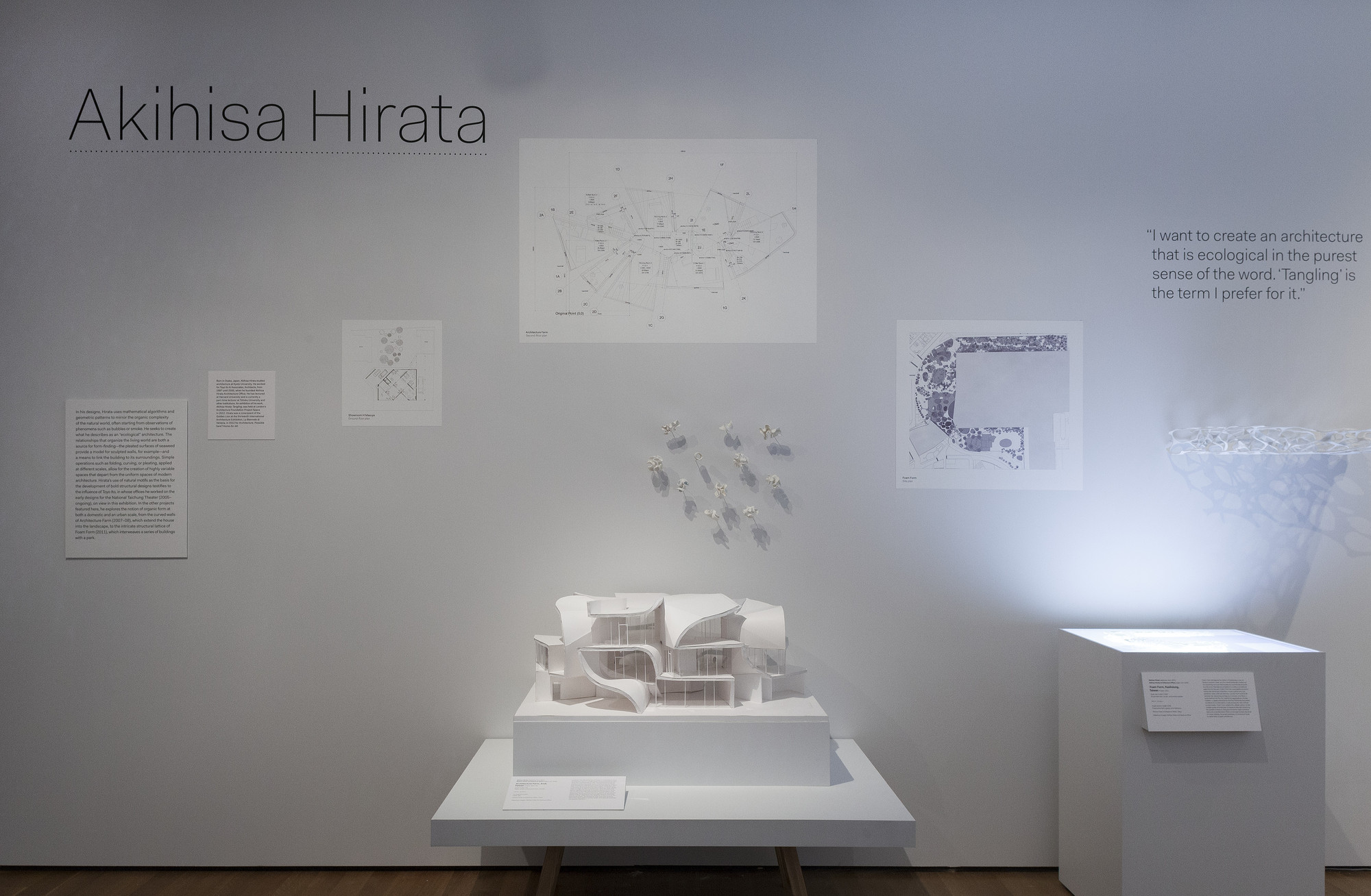 Installation view of the exhibition "A Japanese Constellation: Toyo Ito ...