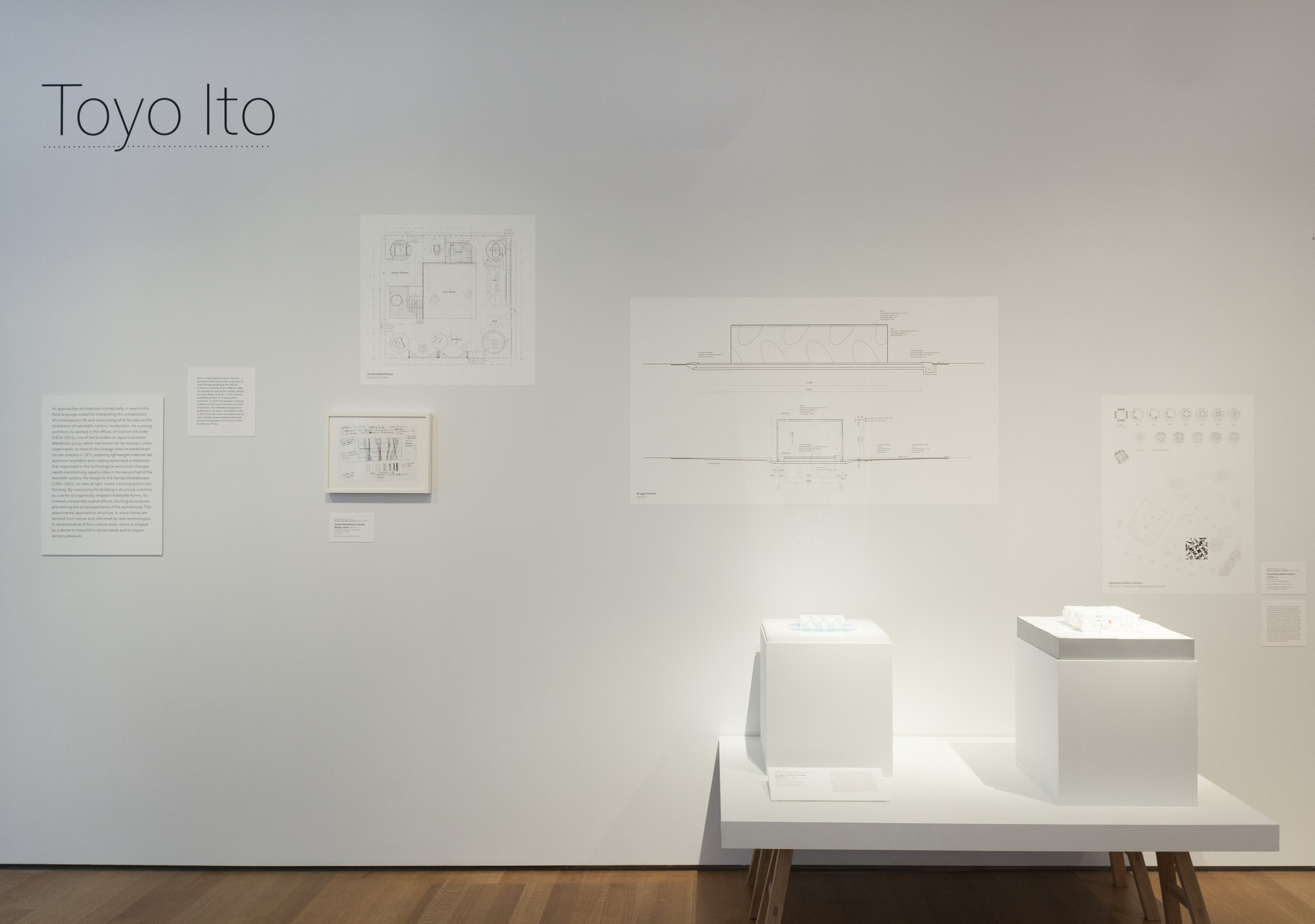 Installation view of the exhibition "A Japanese Constellation: Toyo Ito ...
