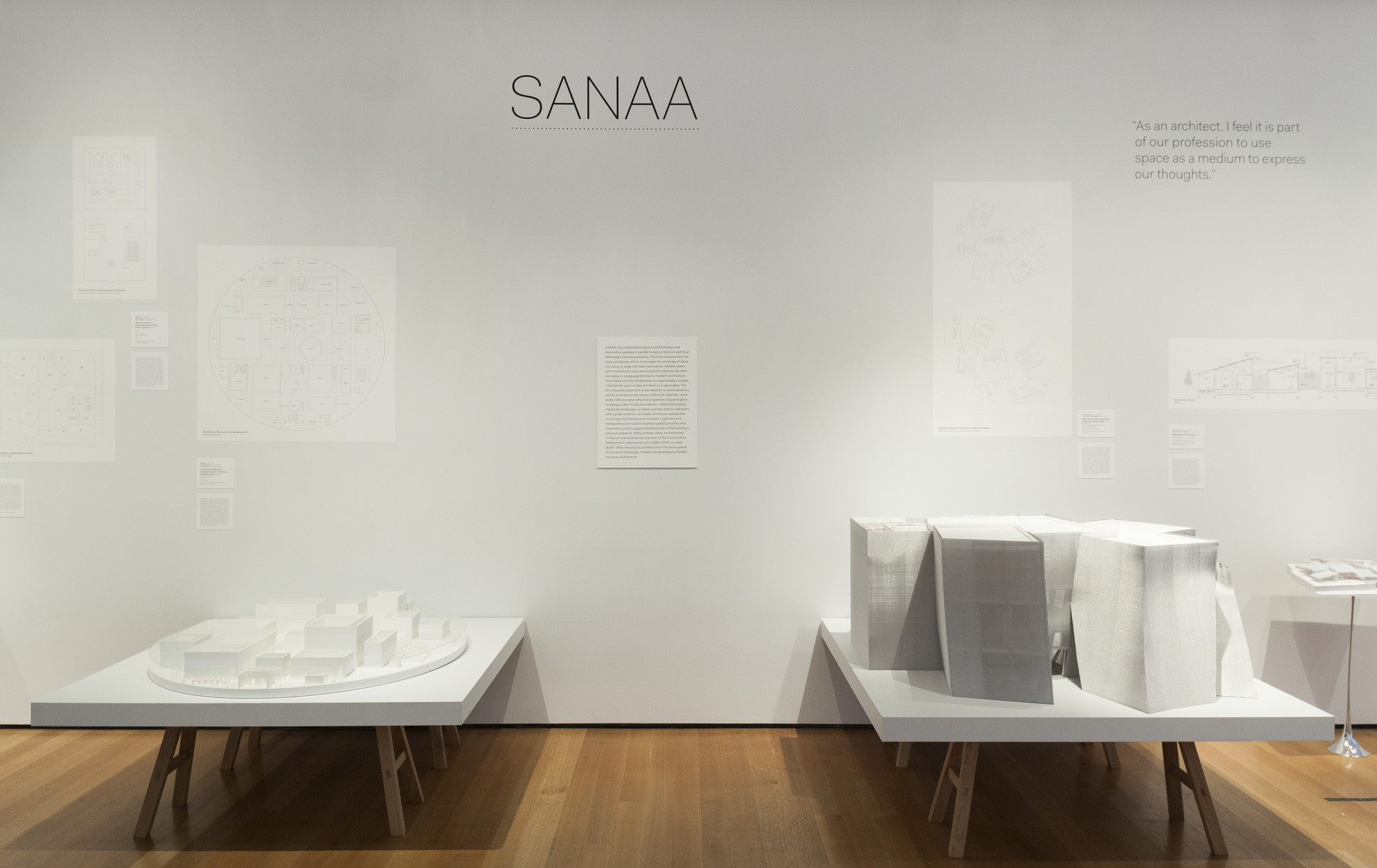 Installation view of the exhibition "A Japanese Constellation: Toyo Ito ...