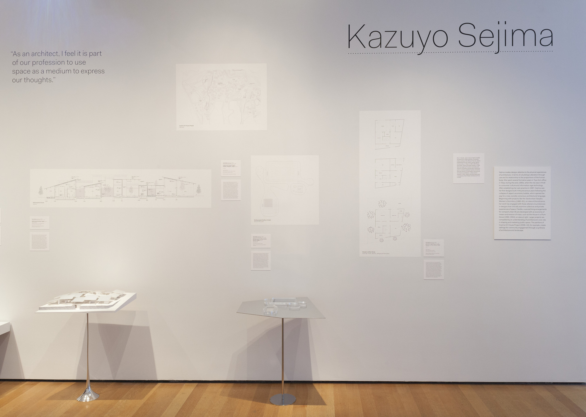 Installation view of the exhibition "A Japanese Constellation: Toyo Ito ...
