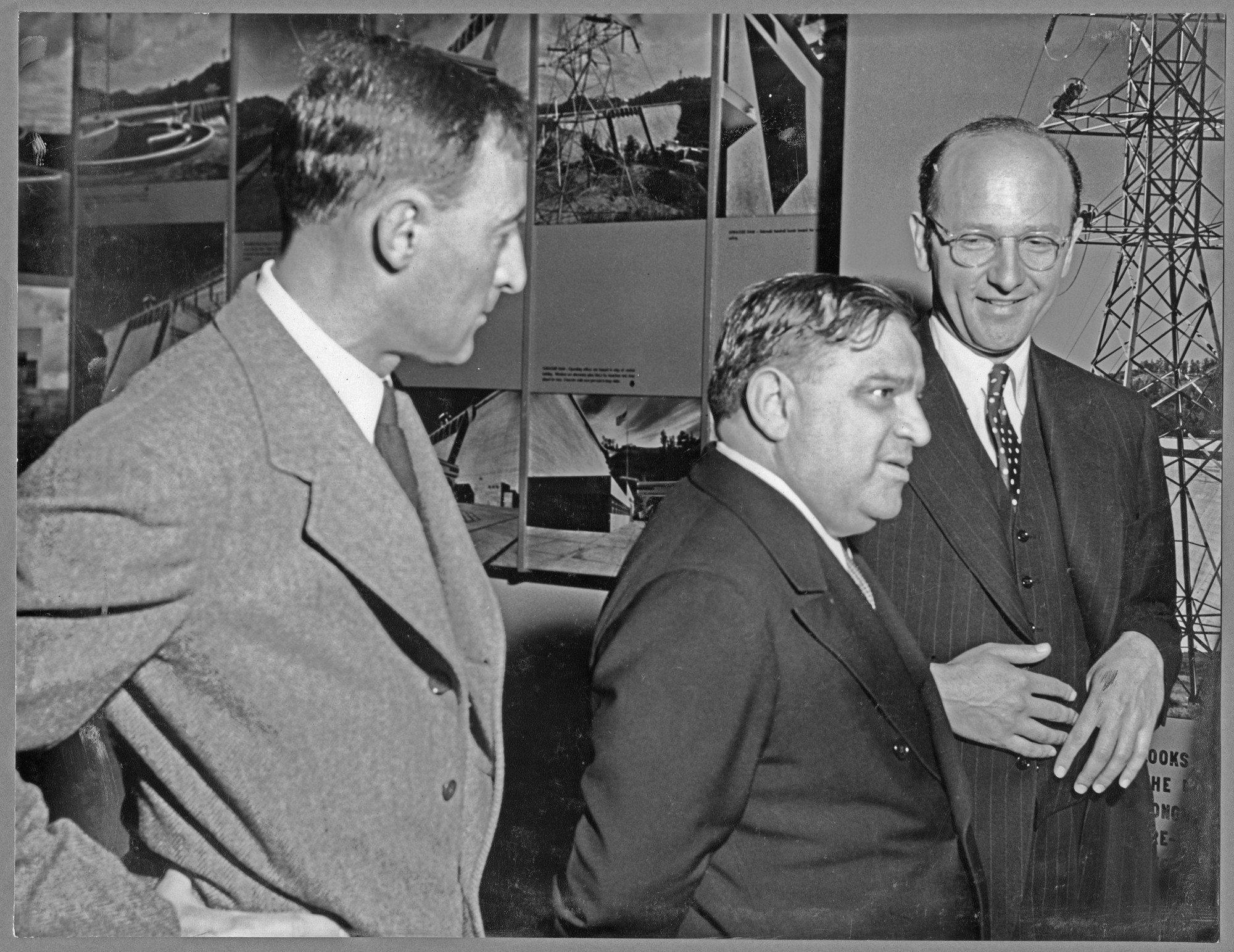 "Roland Wank, Chief Architect of the TVA; Mayor Laguardia; David E ...