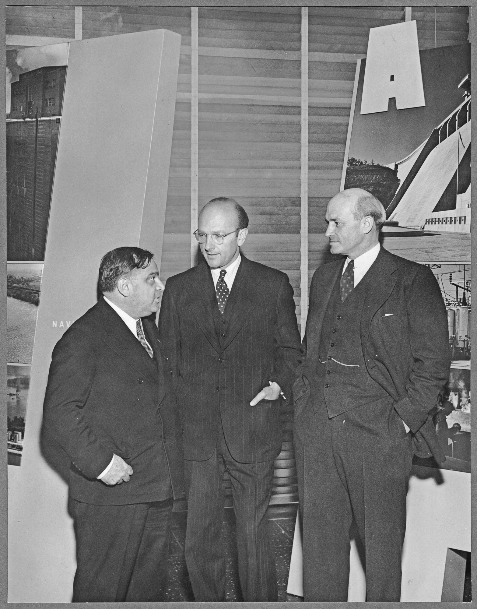 "Left to right: Mayor Laguardia; David E. Lilienthal, Director of TVA ...