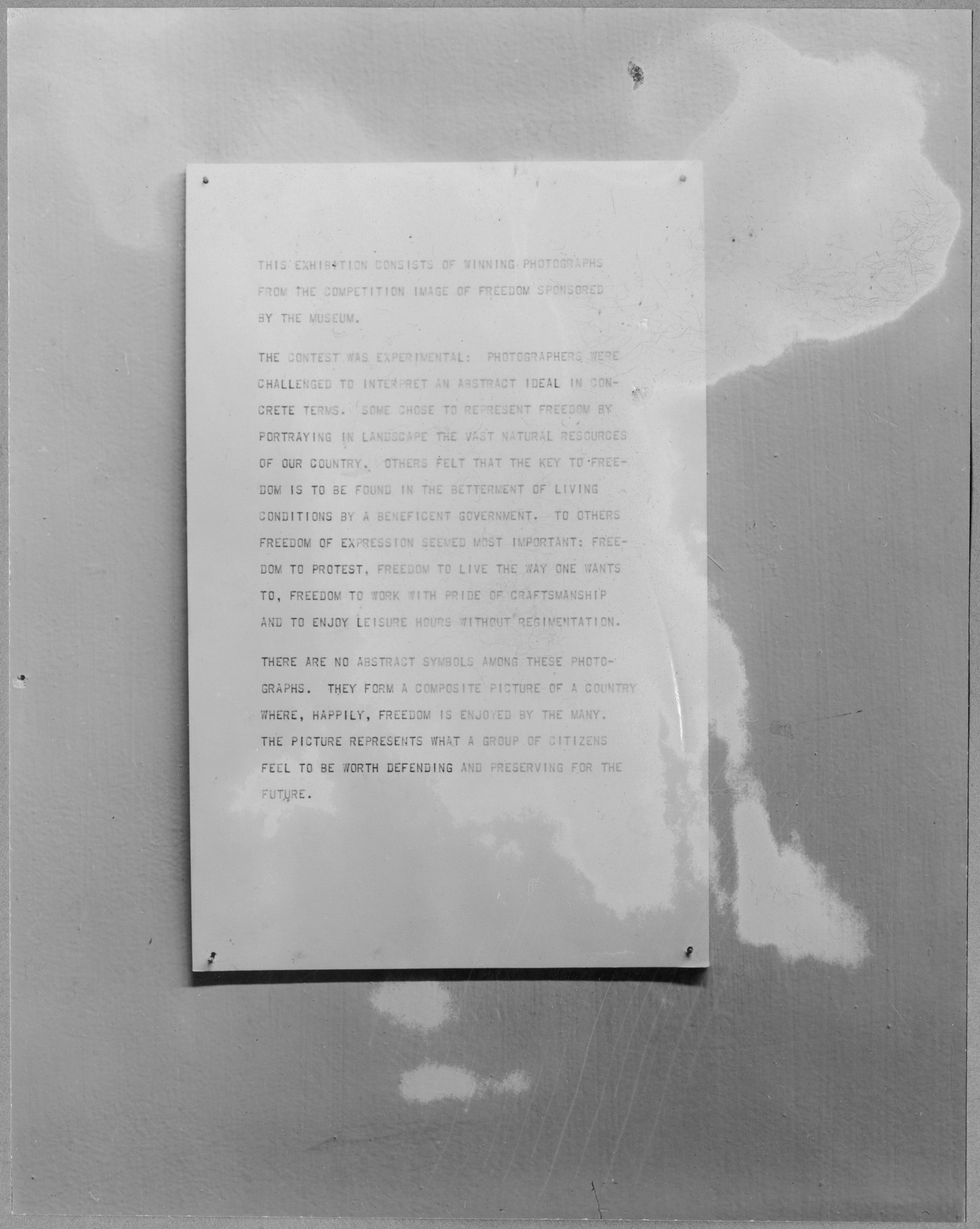 Installation view of the exhibition "Image of Freedom." | MoMA