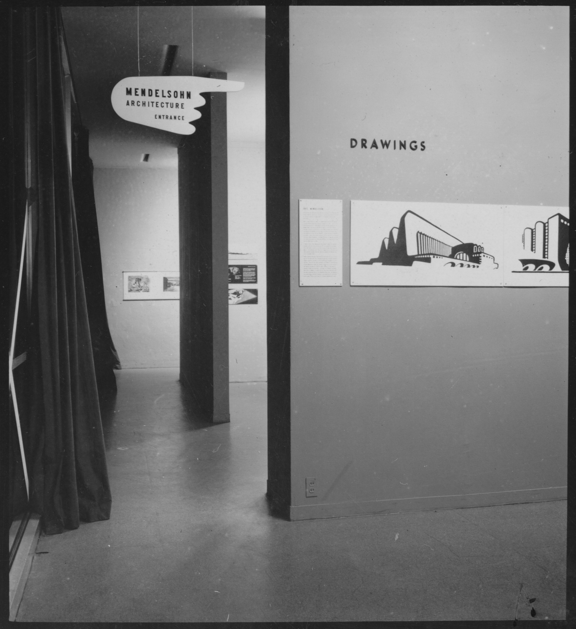 Installation view of the exhibition "Architecture of Eric Mendelsohn ...