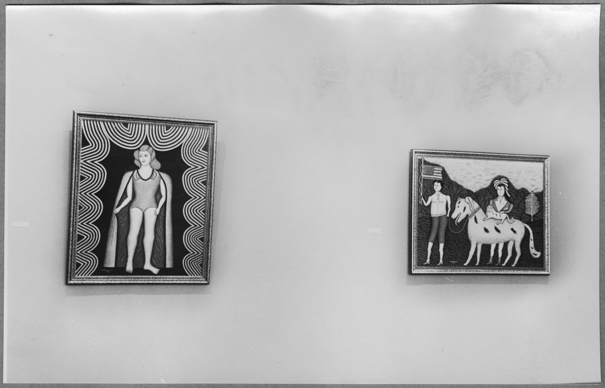 Installation view of the exhibition "The Paintings of Morris Hirshfield ...