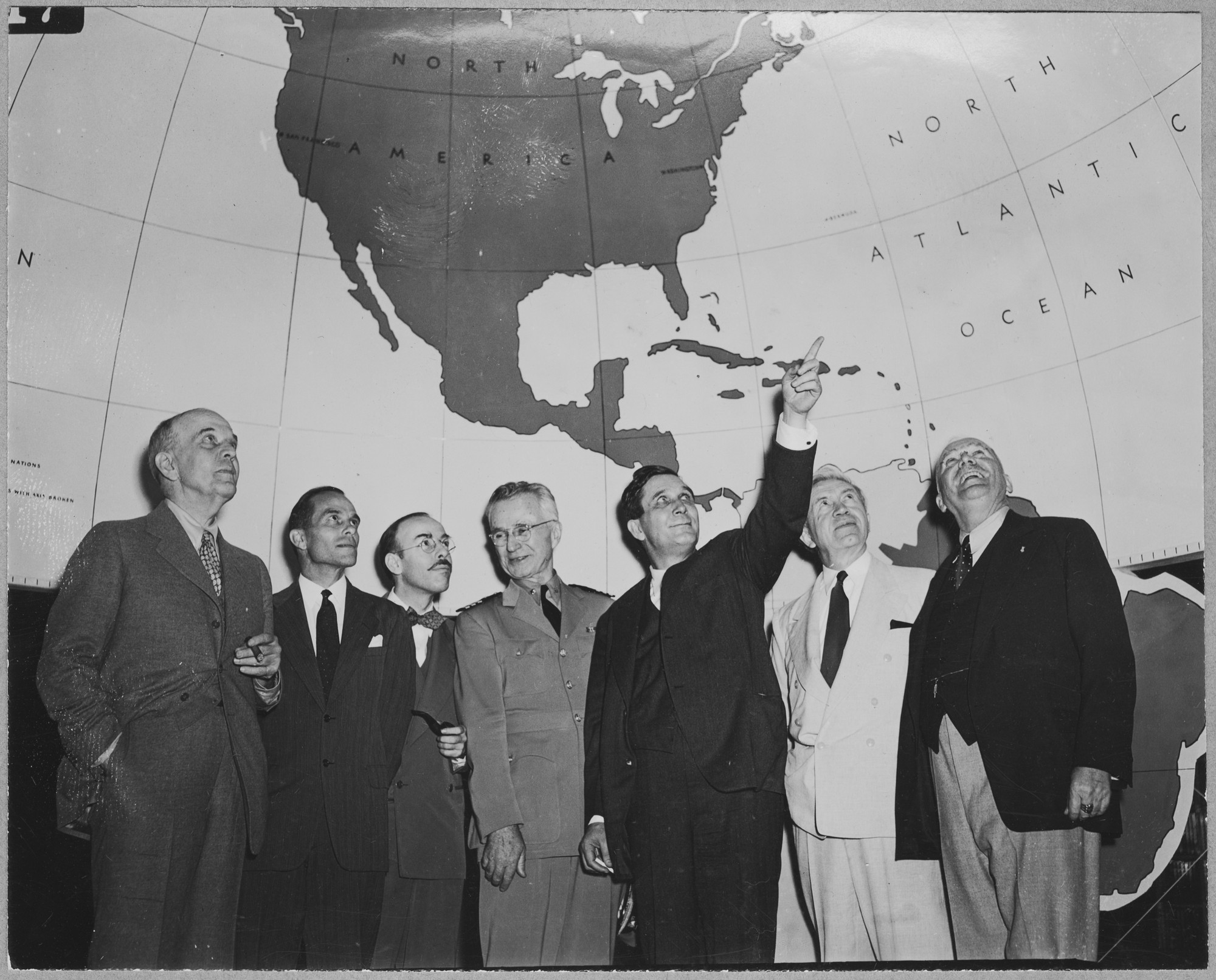 Stephen C. Clark, Chairman of the Board of Trustees (far left) with an ...
