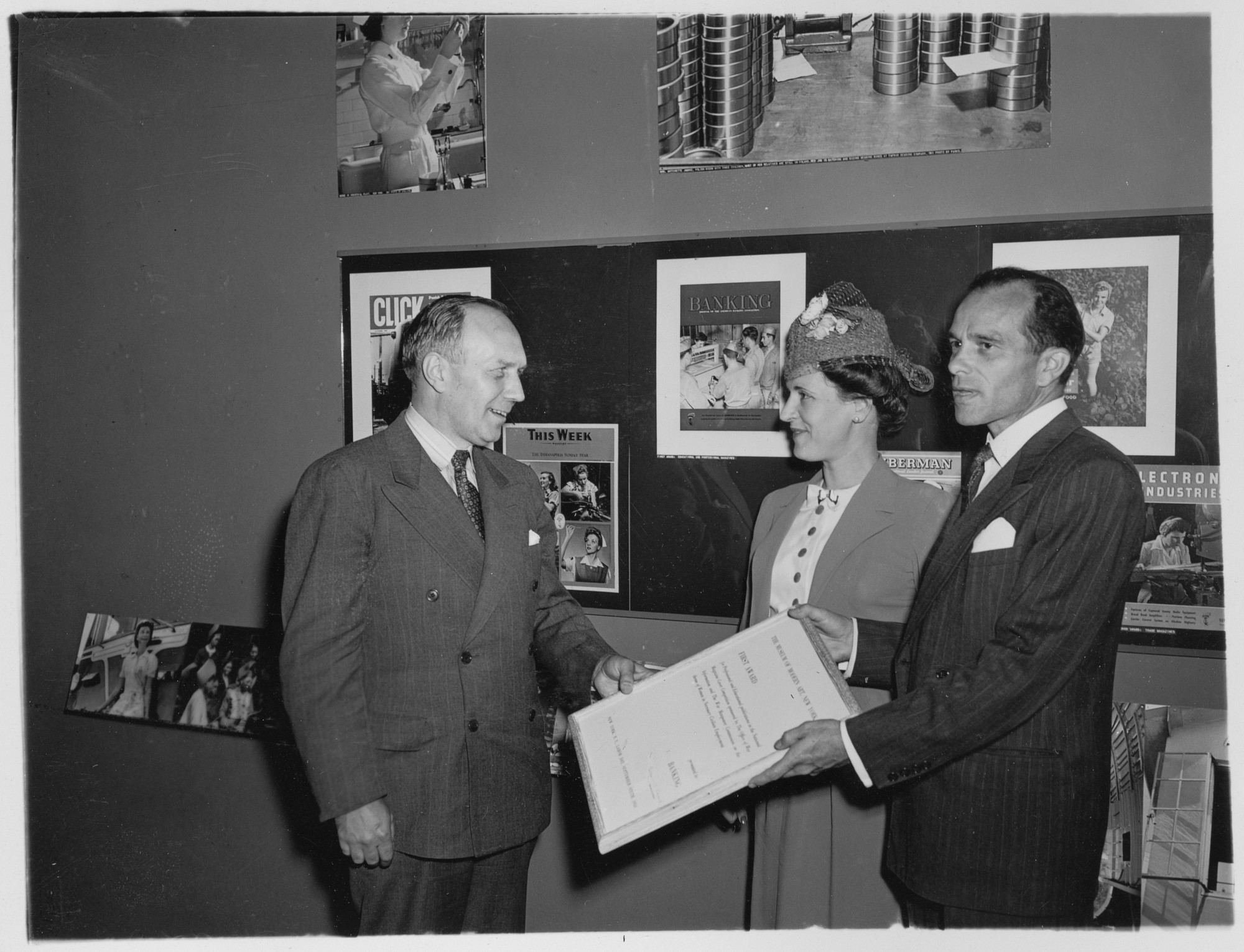 "William Kuhns, Editor of Banking, Dorothy Ducas, and Monroe Wheeler ...