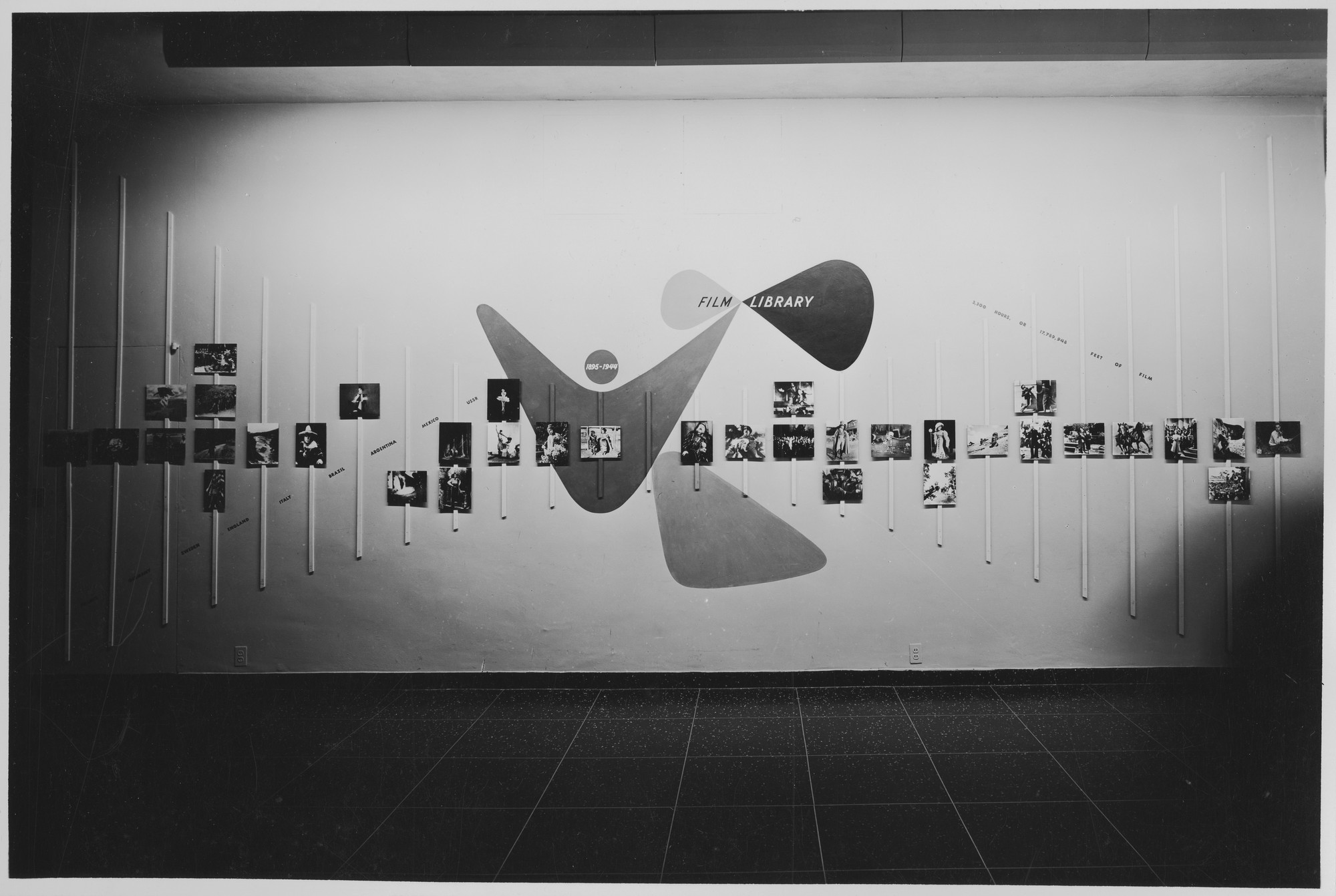 Installation view of the exhibition "Film Library," in the series, "Art ...