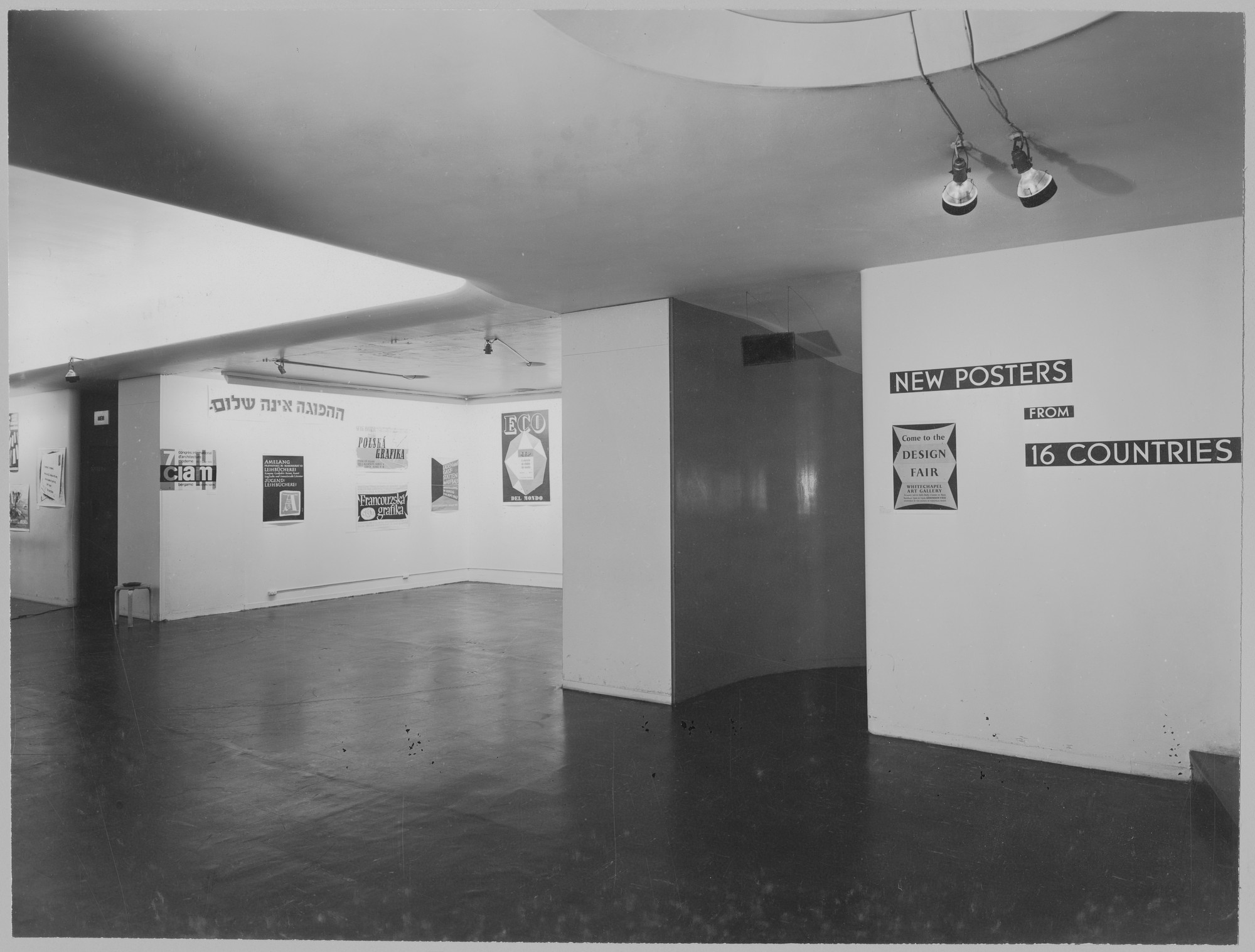 Installation view of the exhibition "New Posters from 16 Countries." | MoMA