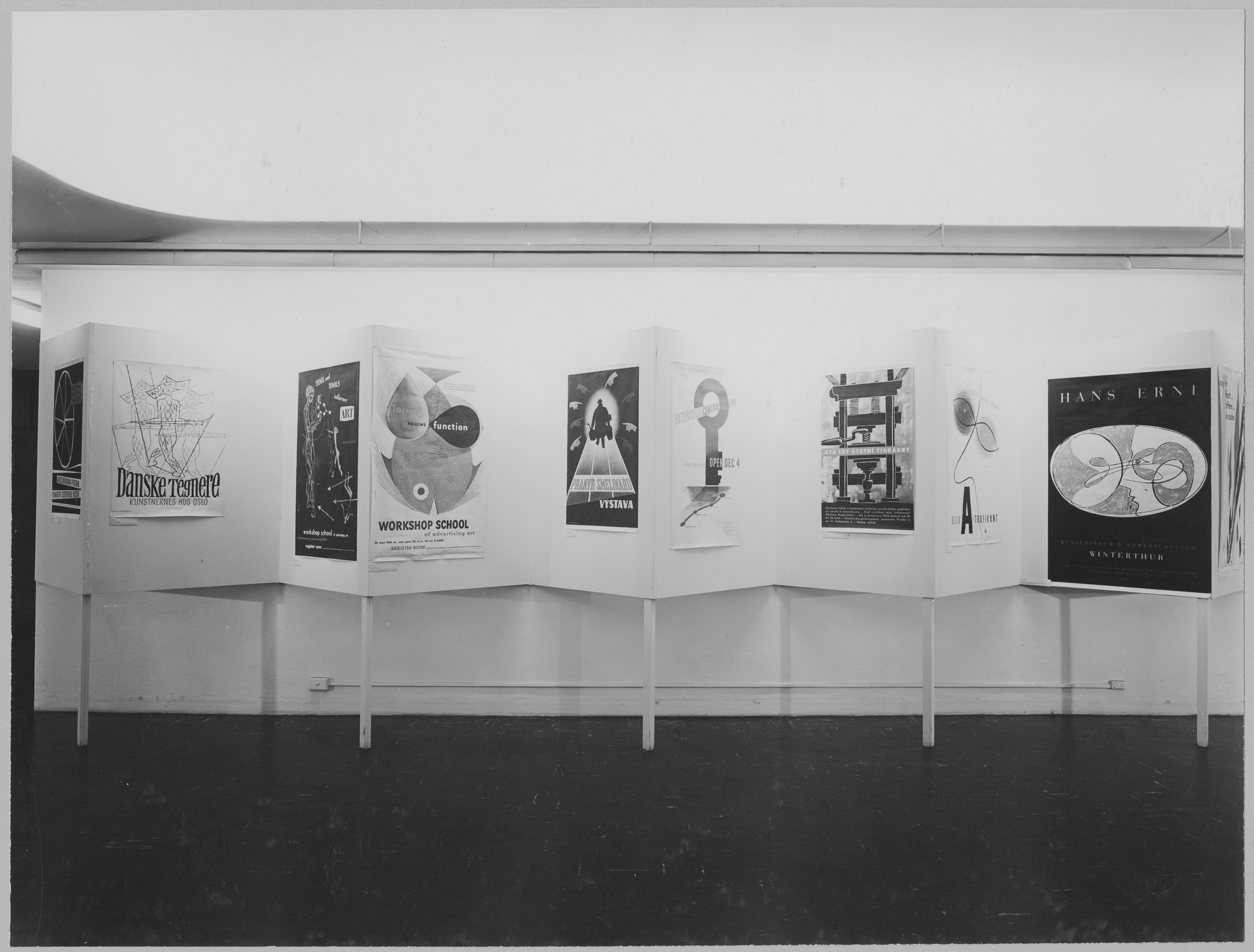 Installation view of the exhibition "New Posters from 16 Countries." | MoMA