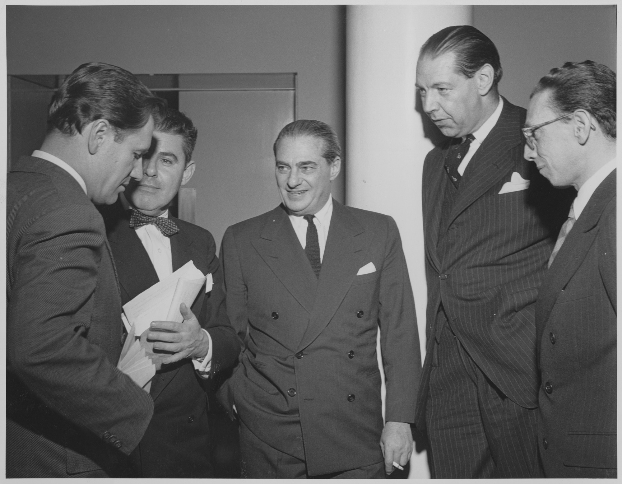 "At the Museum awarding of prizes:Left to Right: Nelson A. Rockefeller ...