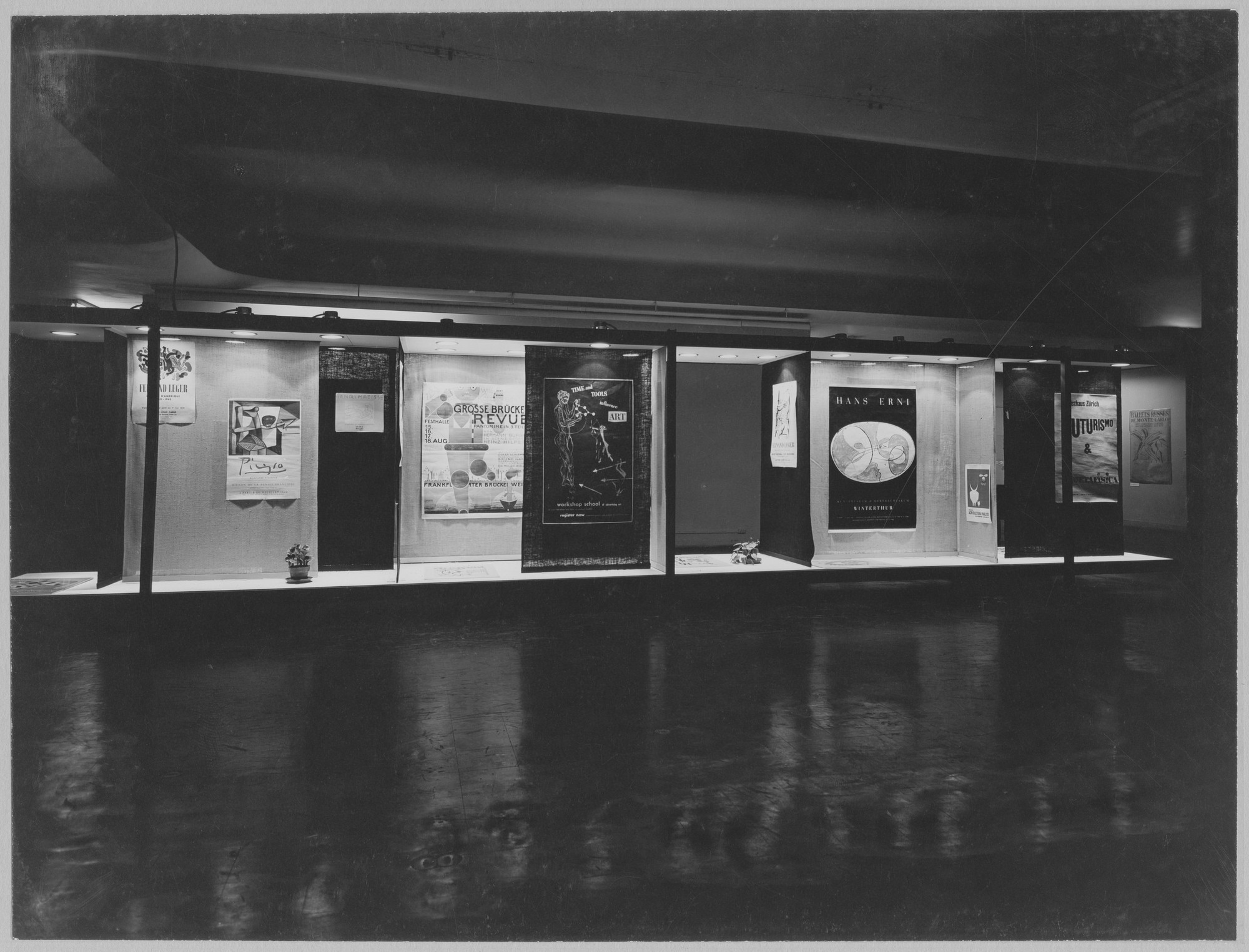 Installation view of the exhibition "Posters by Painters and Sculptors ...