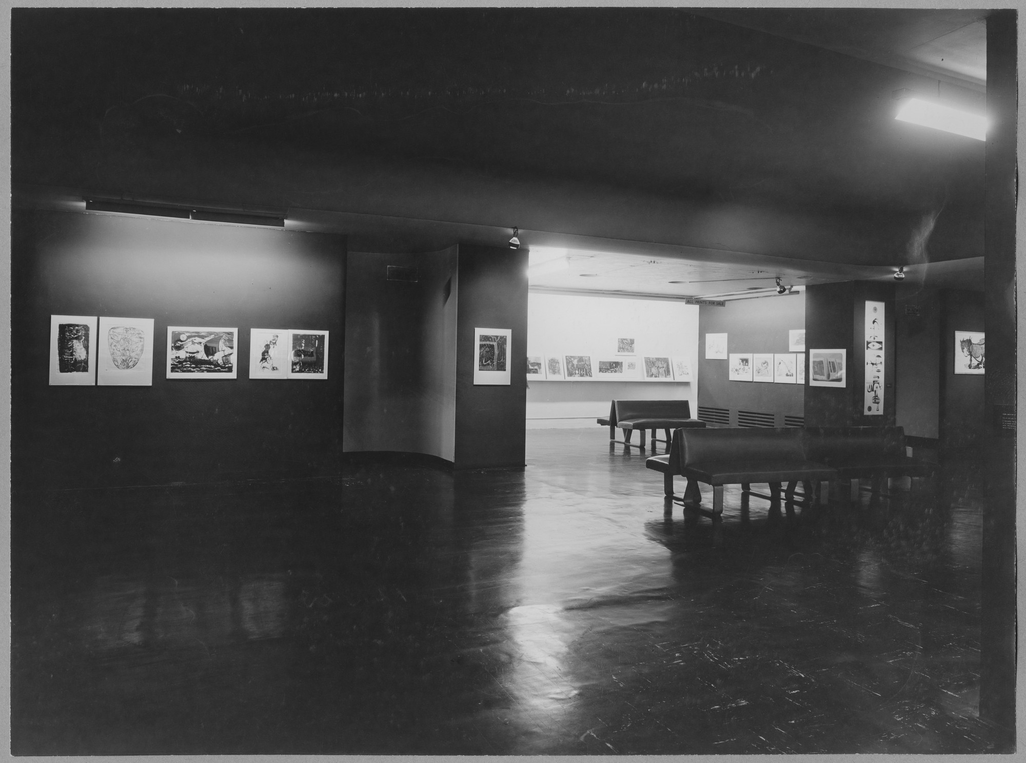 Installation view of the exhibition "Young American Printmakers." | MoMA