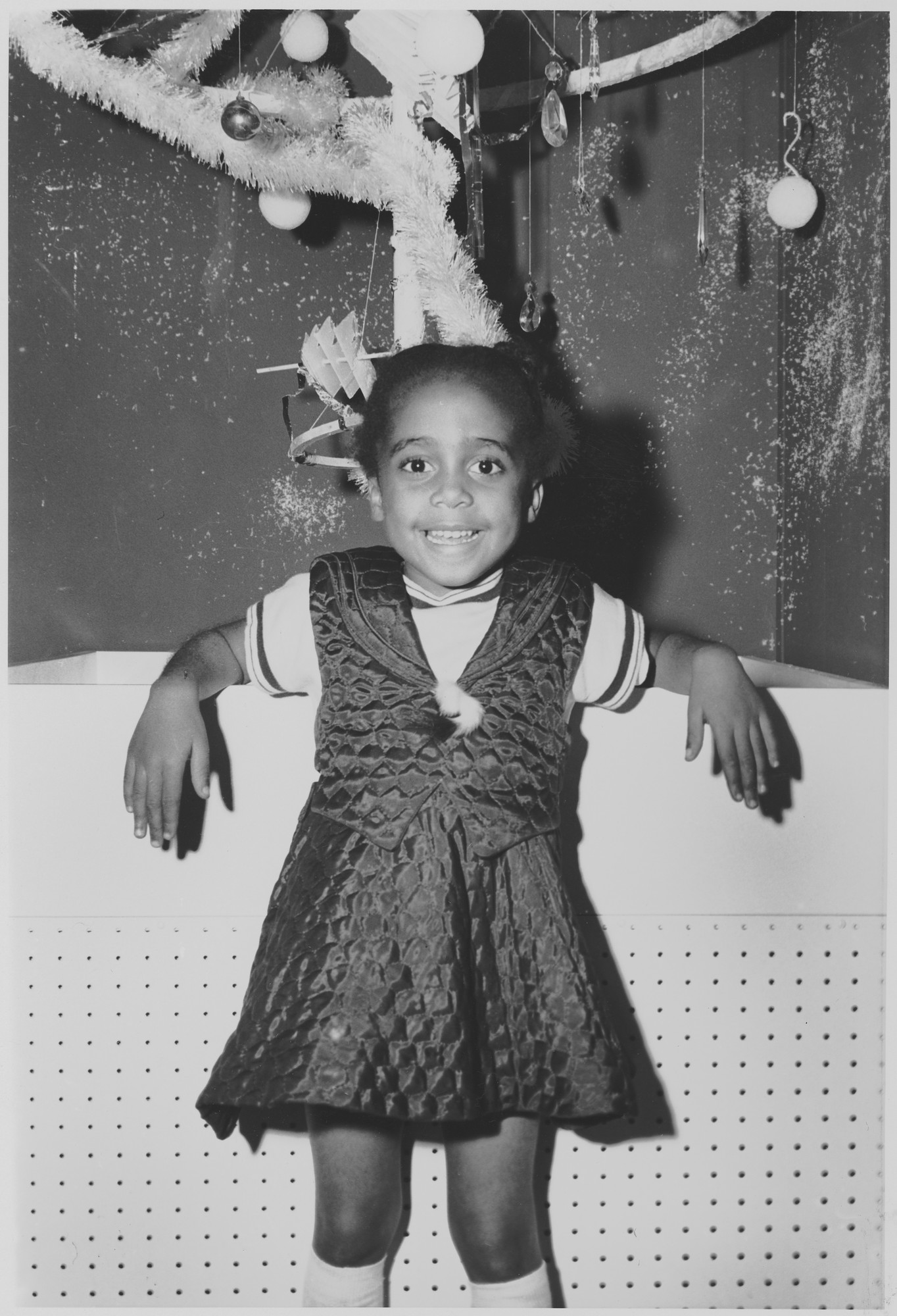 Unidentified visitor at the exhibition, "Children's Holiday Carnival ...