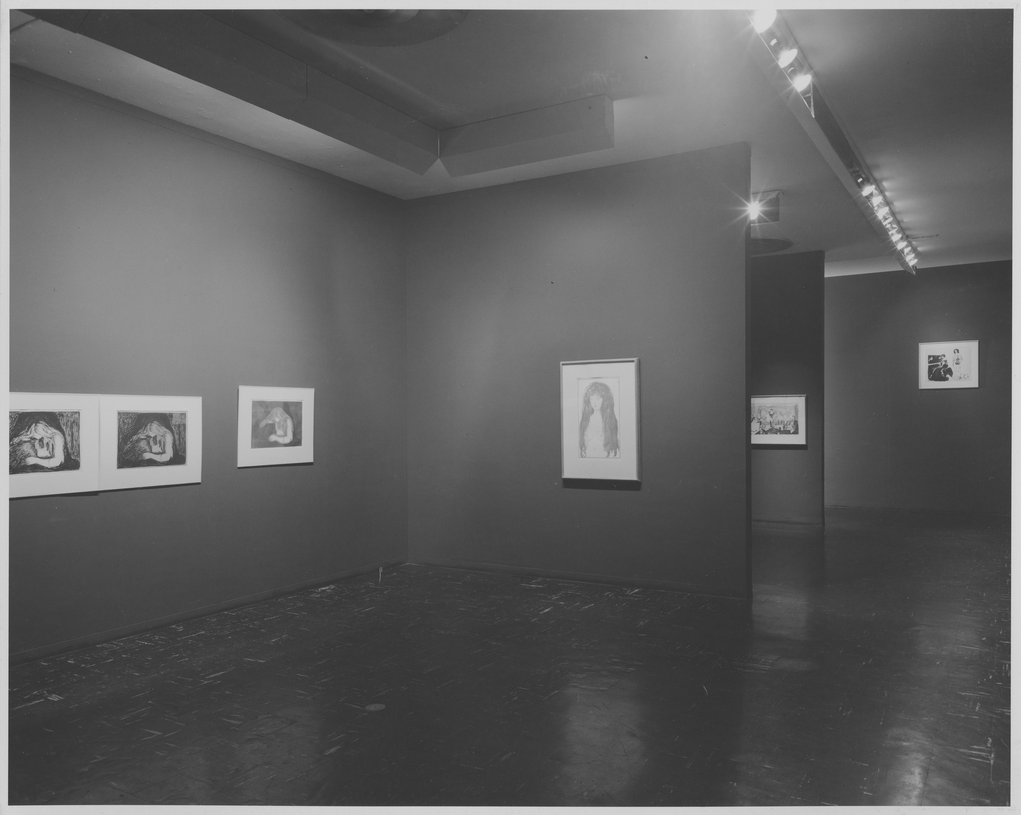Installation view of the exhibition "The Graphic Work of Edvard Munch ...
