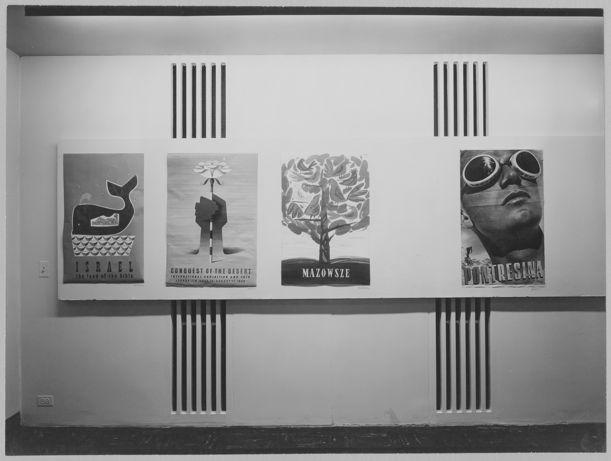 Installation view of the exhibition "Travel Posters." | MoMA