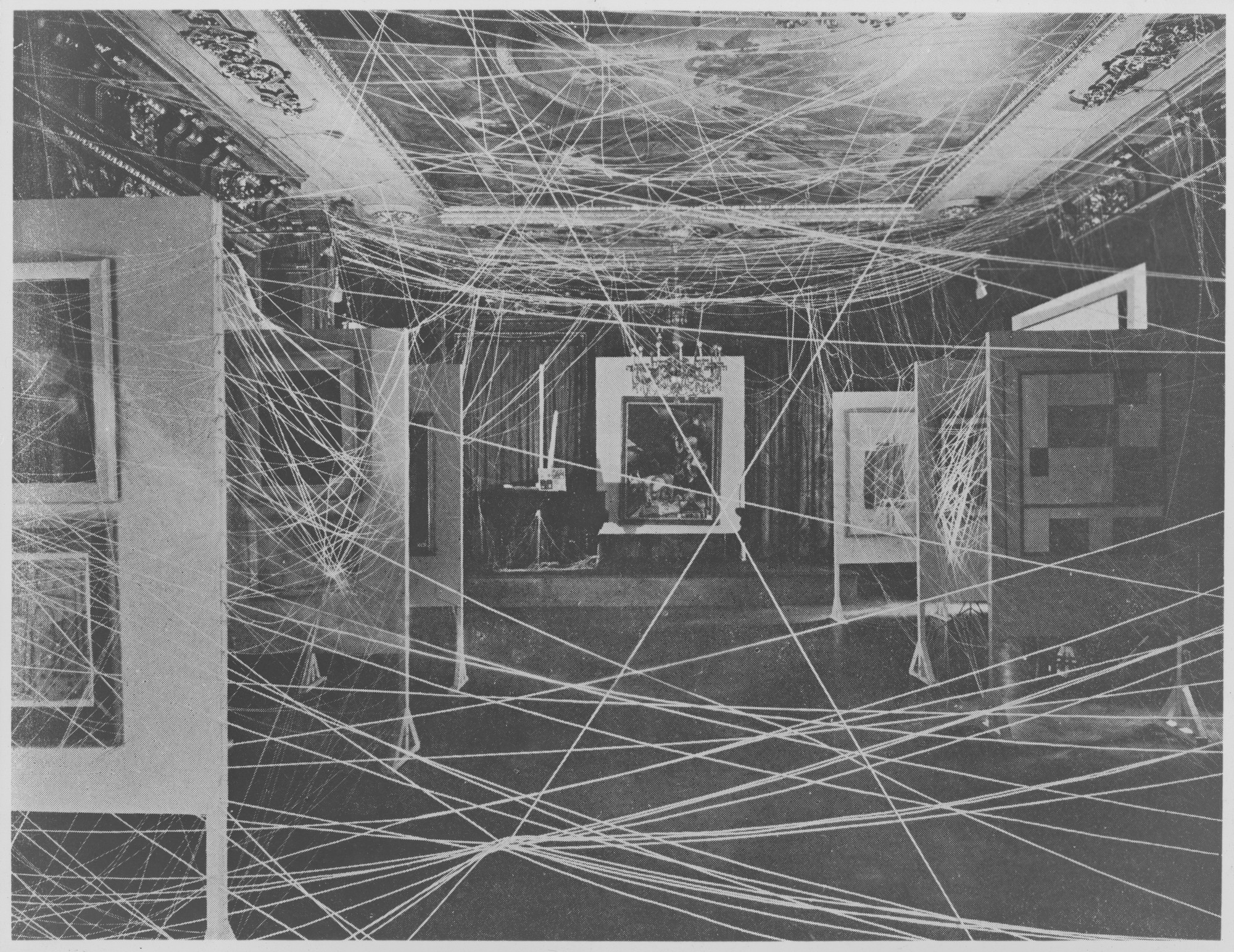 "Marcel Duchamp's installation of surrealist exhibition in the Reid ...