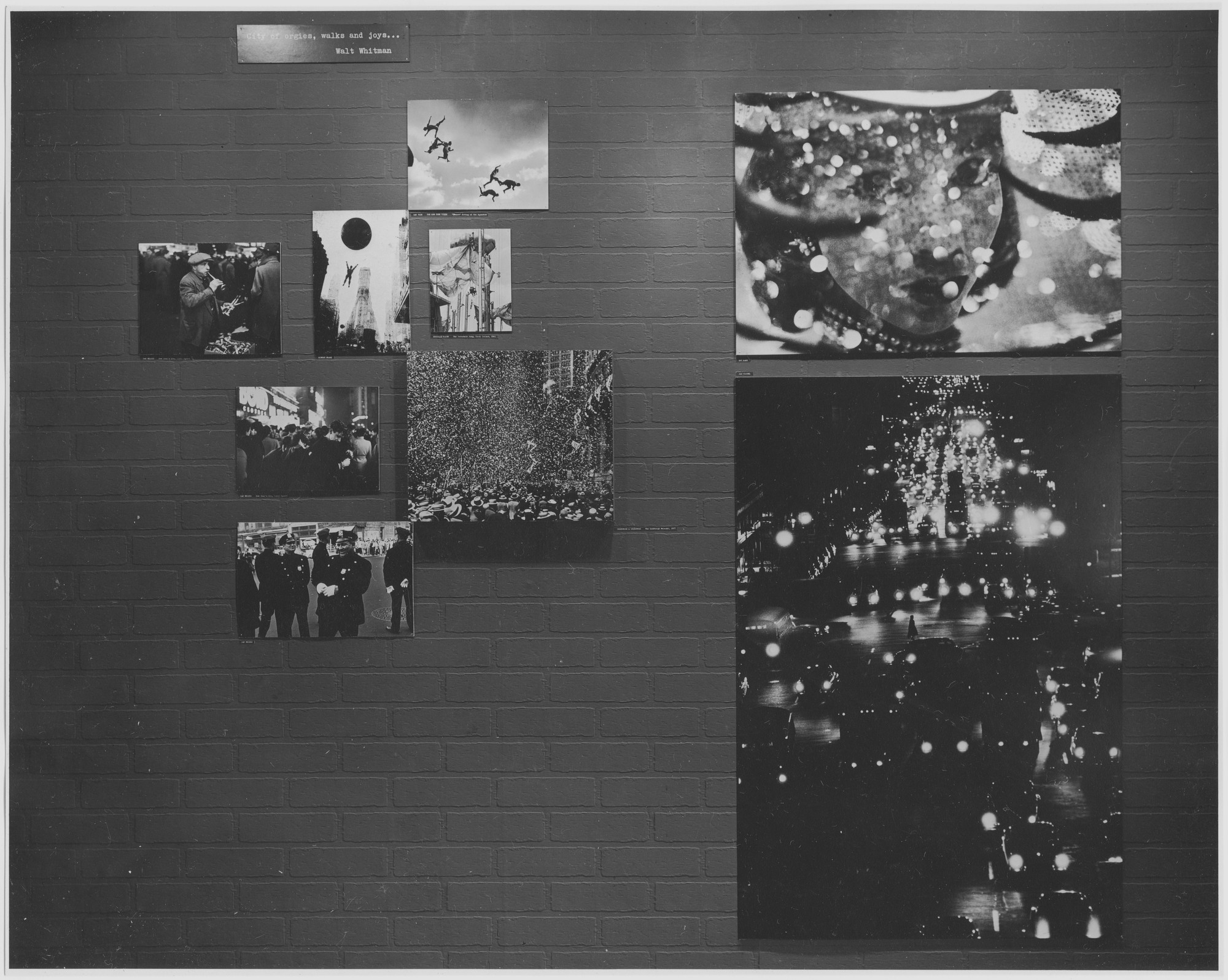 Installation view of the exhibition "70 Photographers Look at New York ...