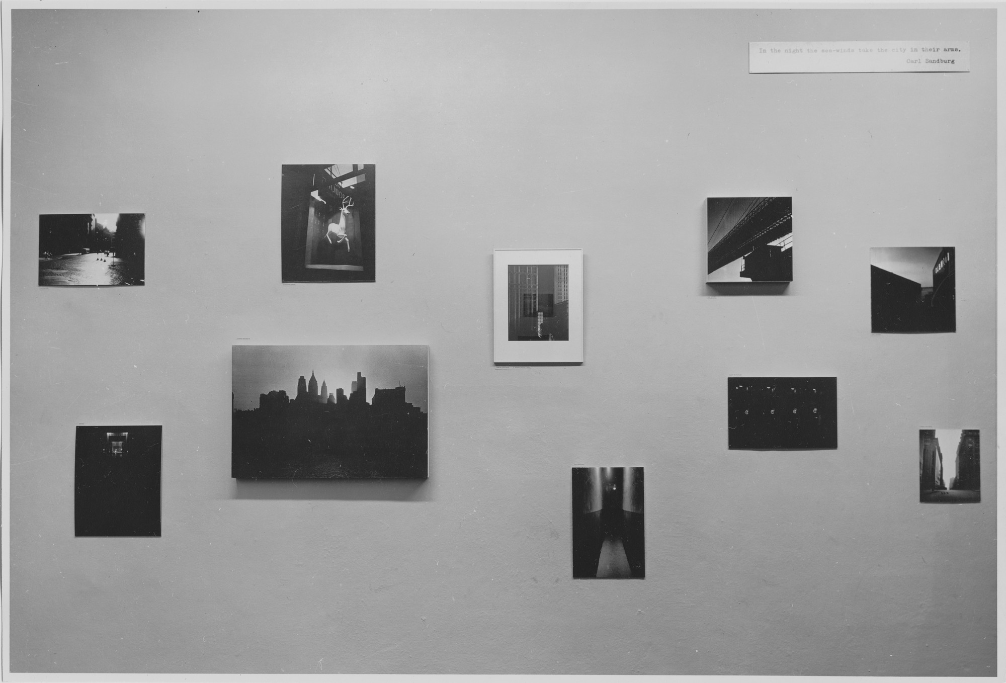 Installation view of the exhibition "70 Photographers Look at New York ...