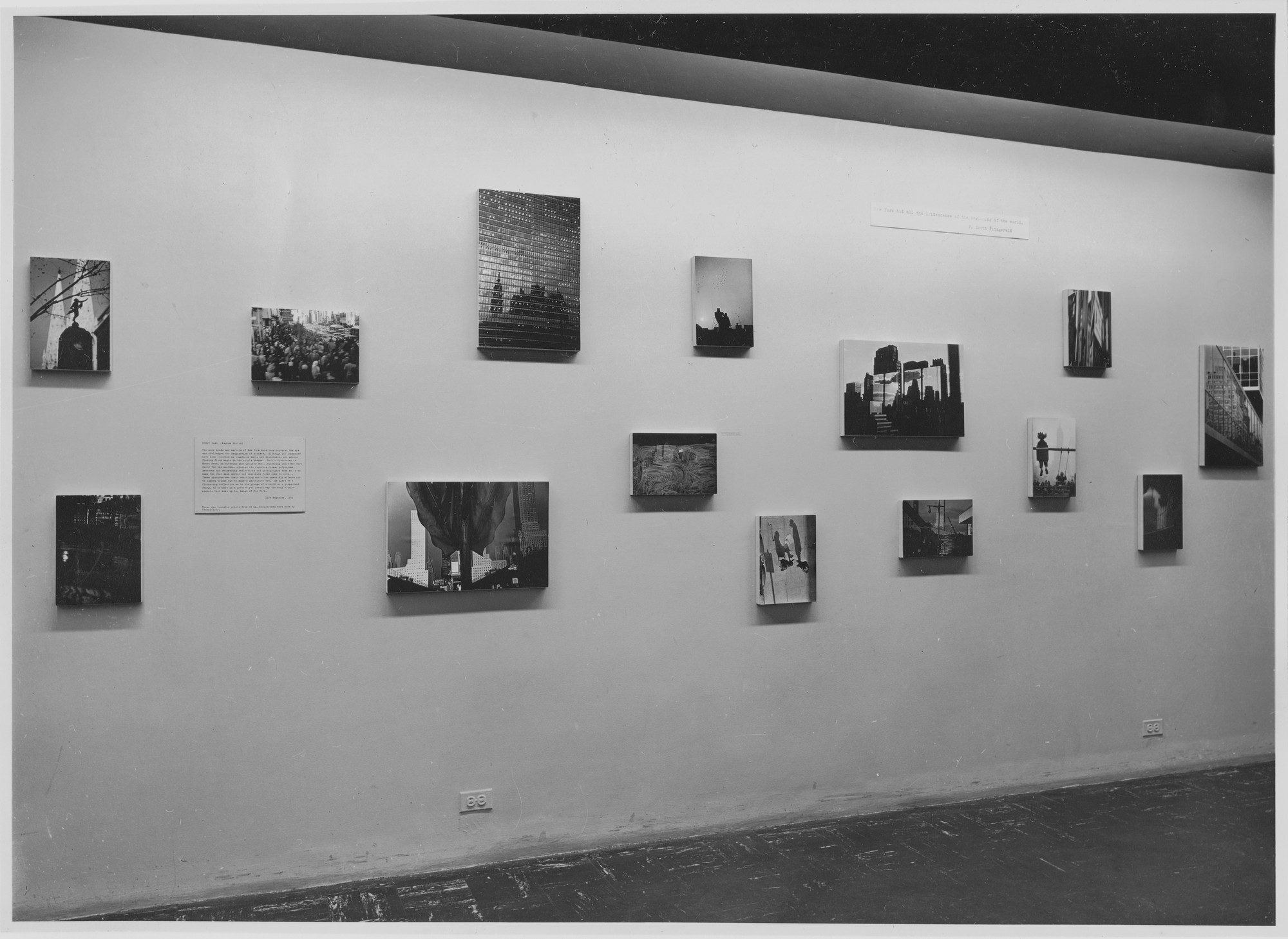 Installation view of the exhibition "70 Photographers Look at New York ...
