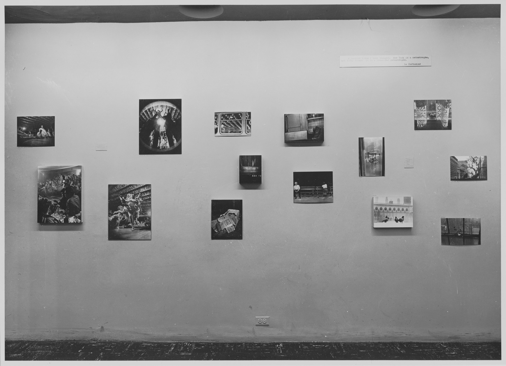 Installation view of the exhibition "70 Photographers Look at New York ...