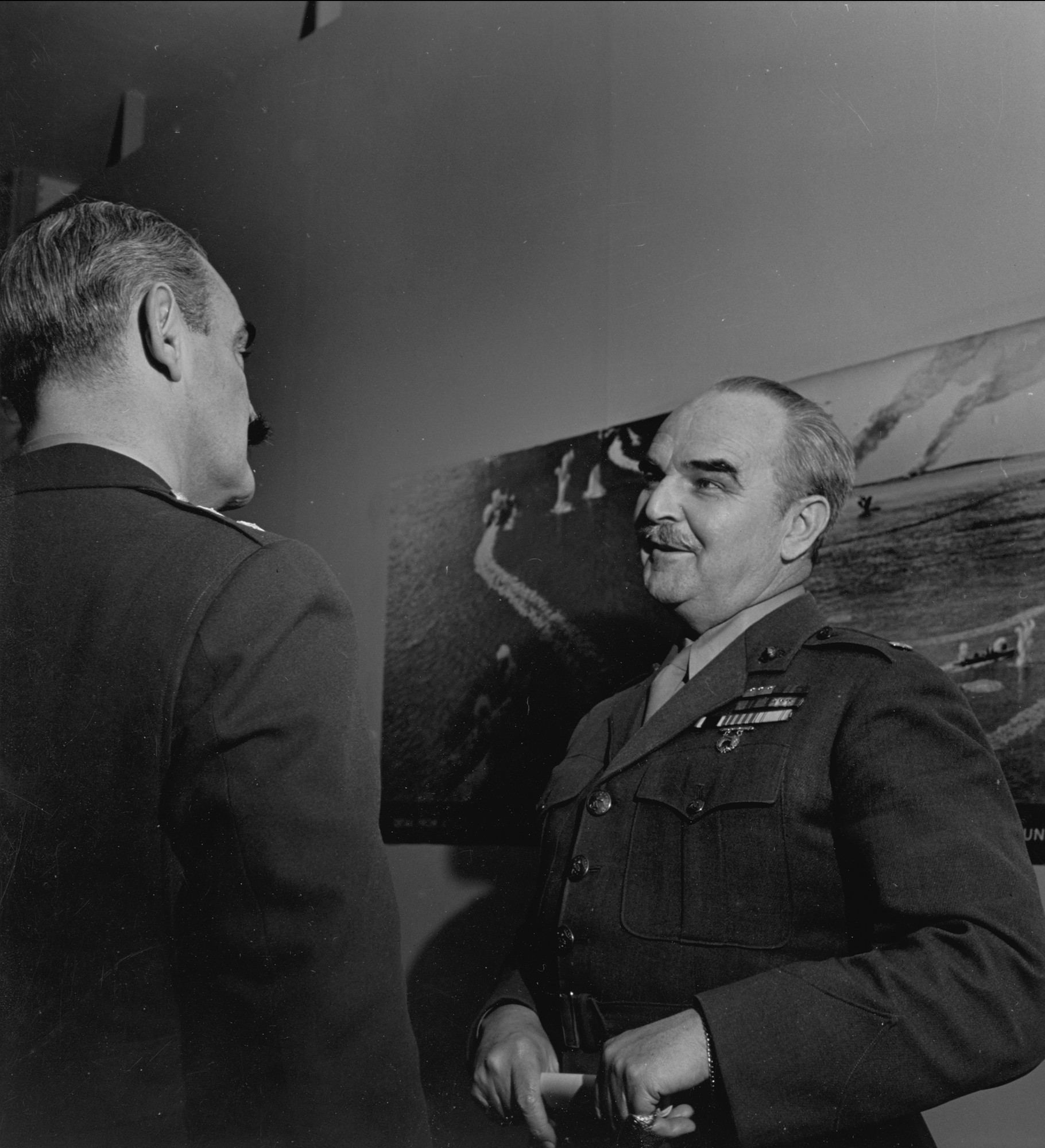 "left to right: General Hunter, Major Louis Fagan, U.S. Marines" at the ...