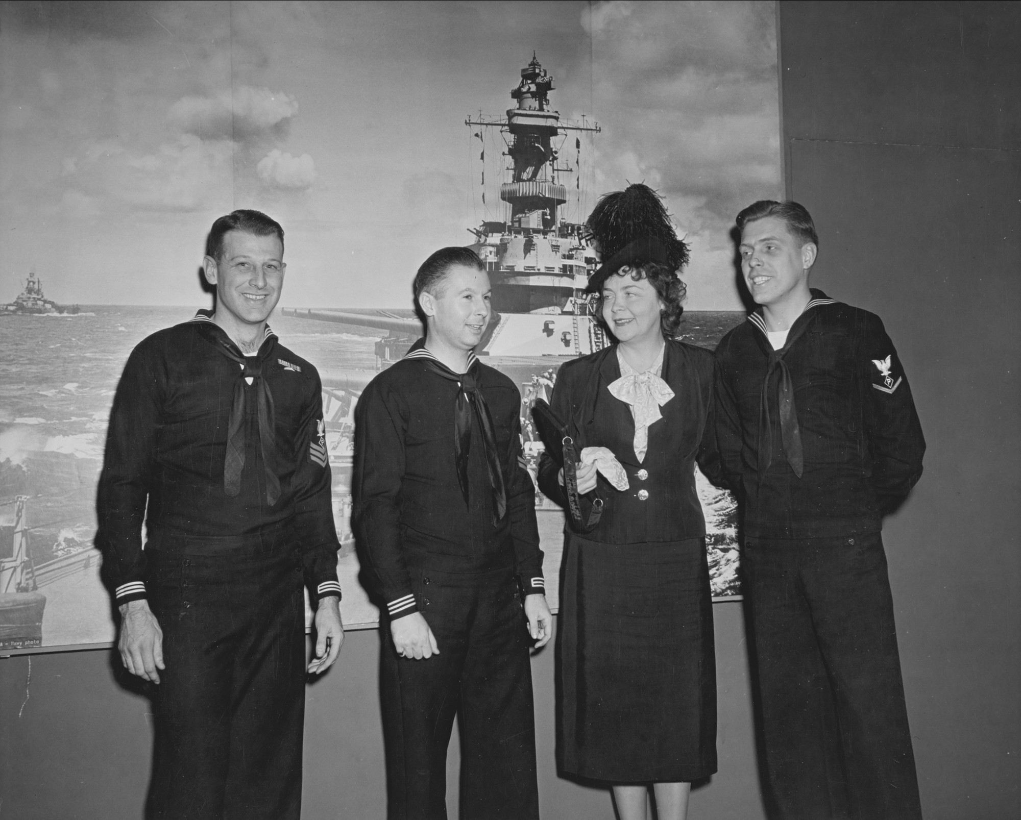 From left: Walter Moran, Edward Tomkins, Sarah Newmeyer, Arthur Statham ...