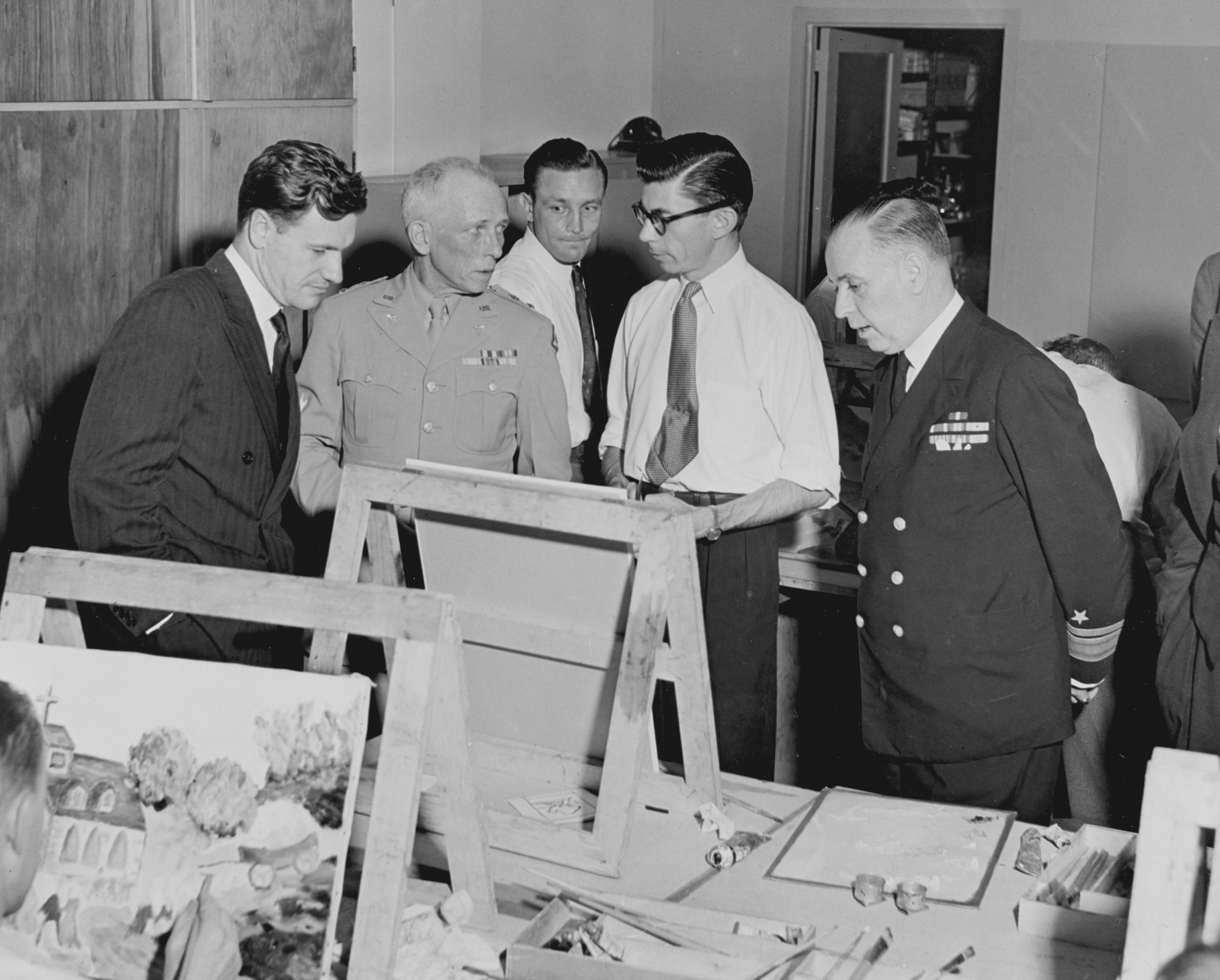 "(left to right) Nelson A. Rockefeller; Major General Norman T. Kirk ...