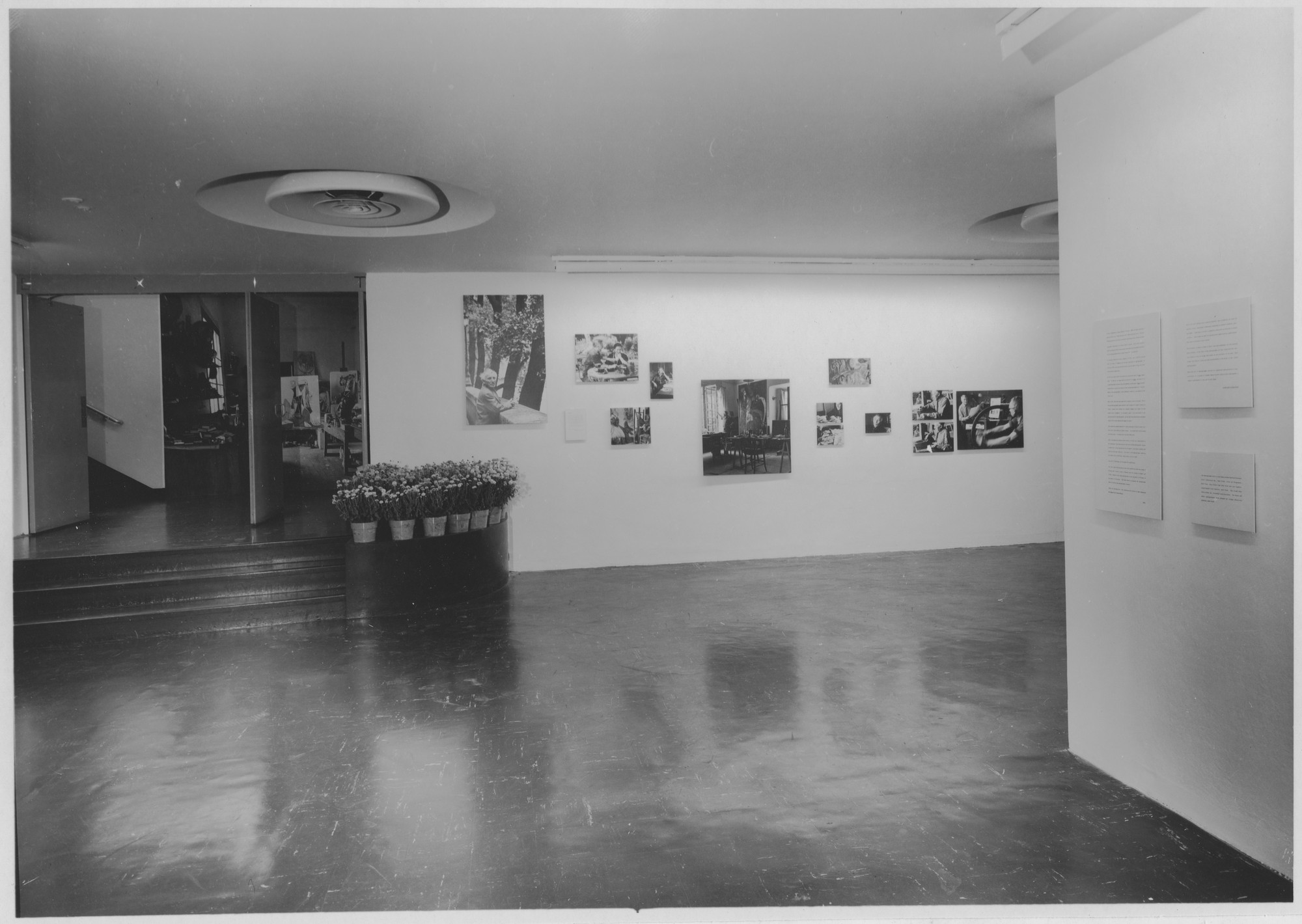 Installation view of the exhibition "The Artist in the Studio - Photos ...