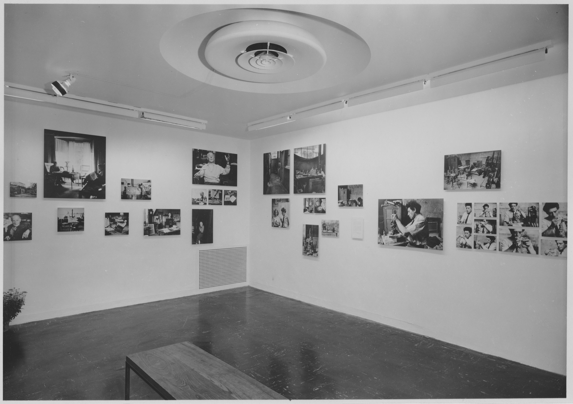 Installation view of the exhibition "The Artist in the Studio - Photos ...