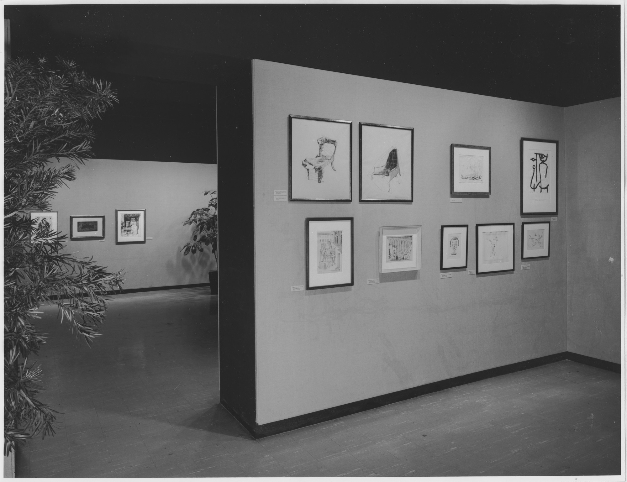 Installation view of the exhibition "100 Drawings from the Museum ...