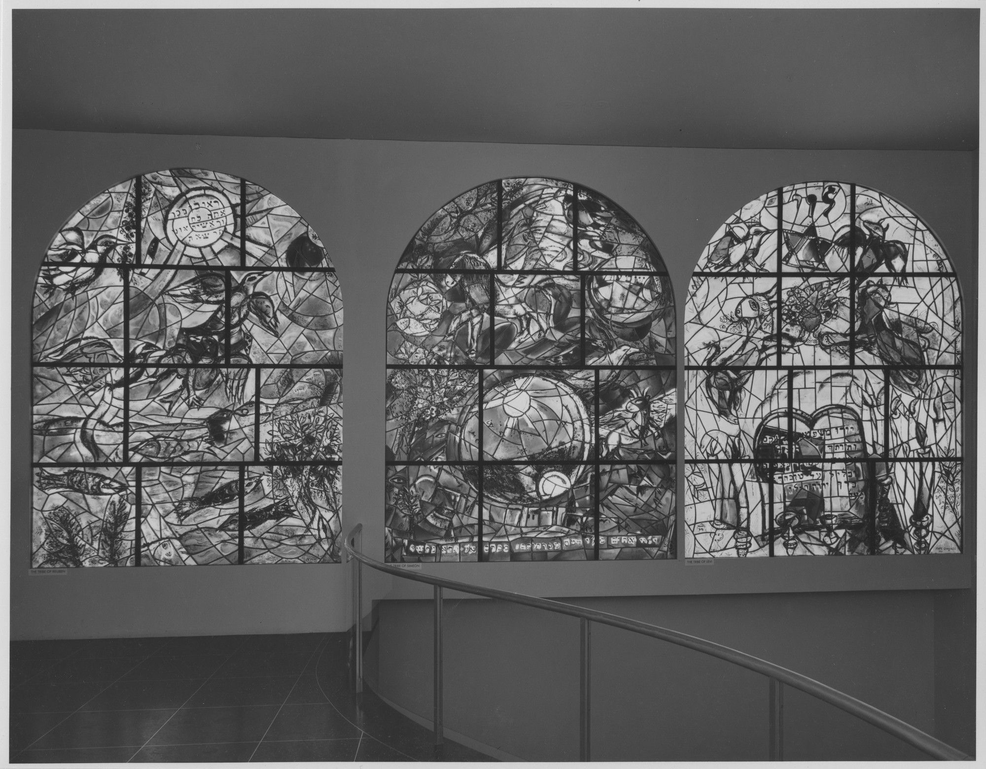 Installation view of the exhibition "Chagall - The Jerusalem Windows ...