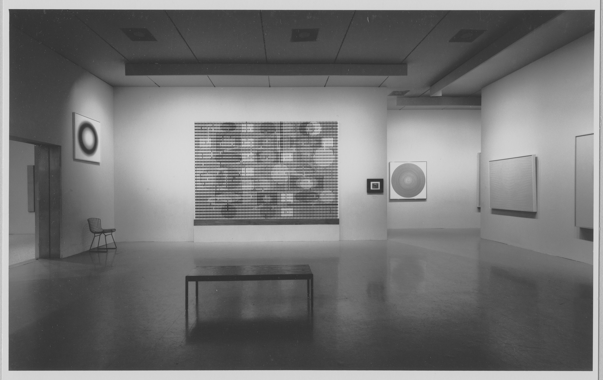 Installation view of the exhibition "The Responsive Eye." | MoMA