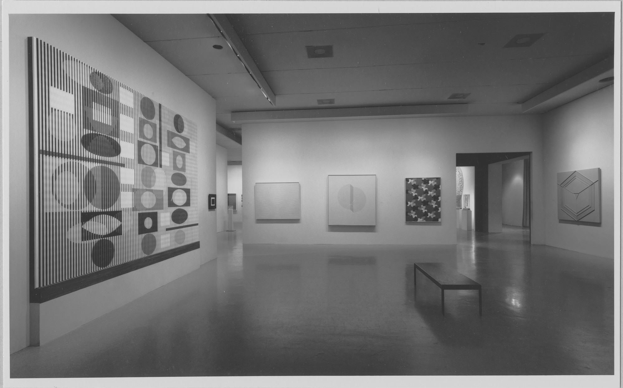Installation view of the exhibition "The Responsive Eye." | MoMA