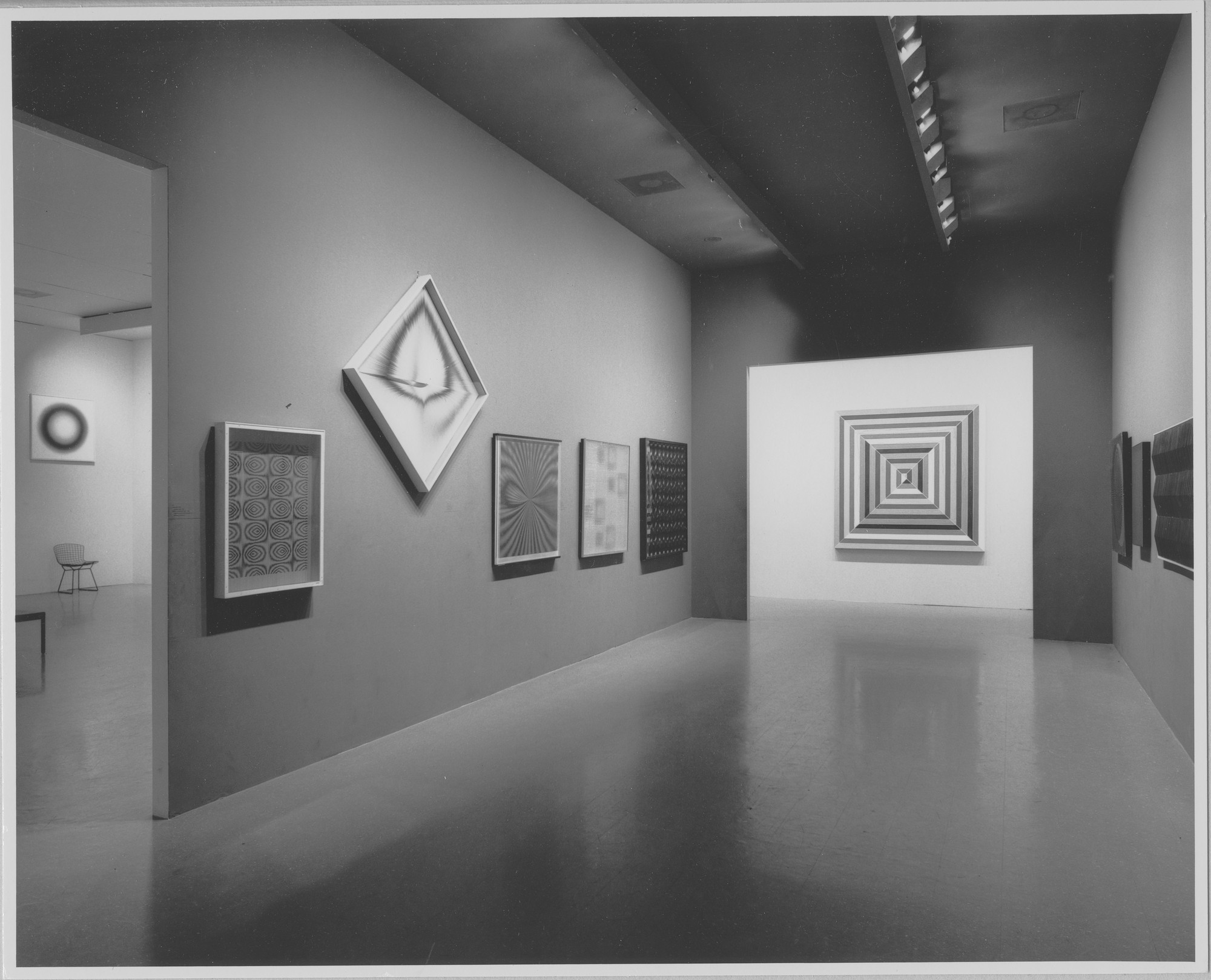 Installation view of the exhibition "The Responsive Eye." | MoMA