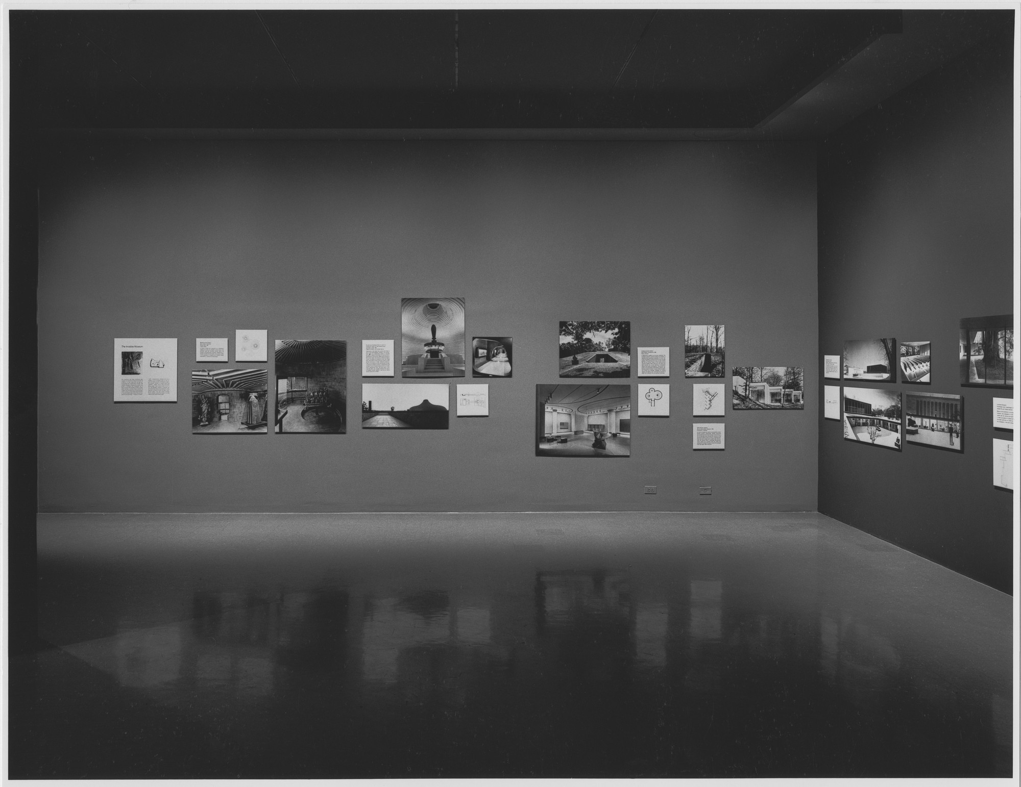 Installation view of the exhibition "Architecture of Museums." | MoMA