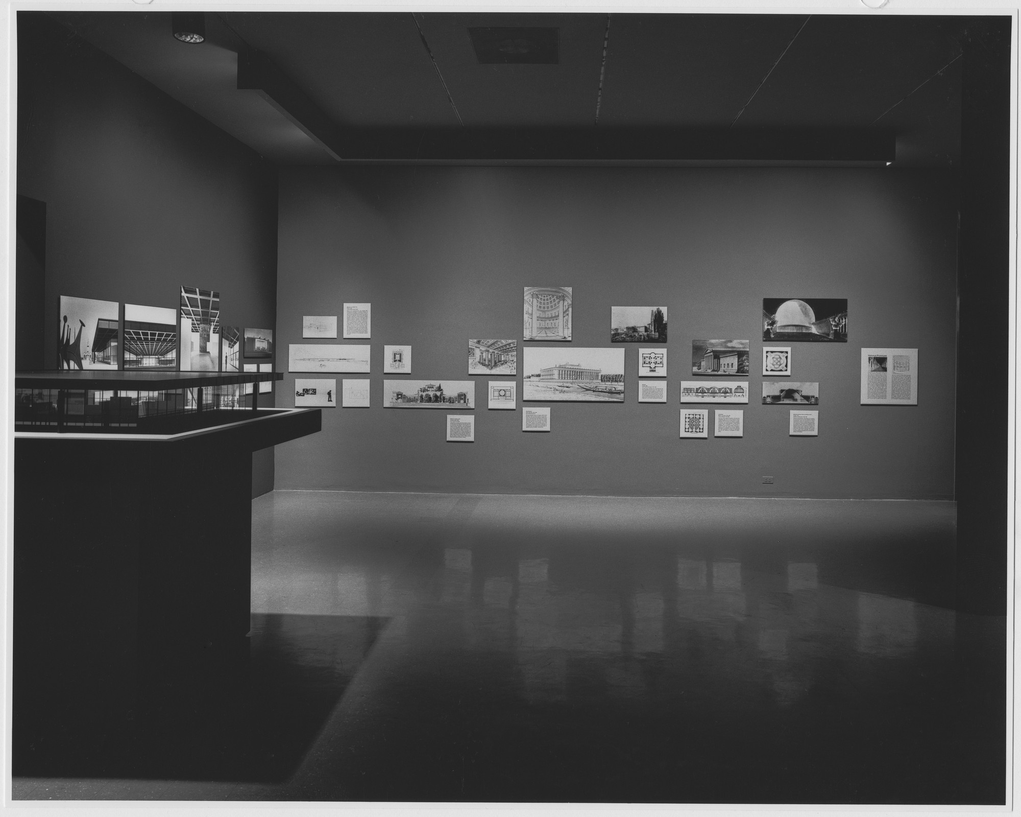 Installation view of the exhibition "Architecture of Museums." | MoMA