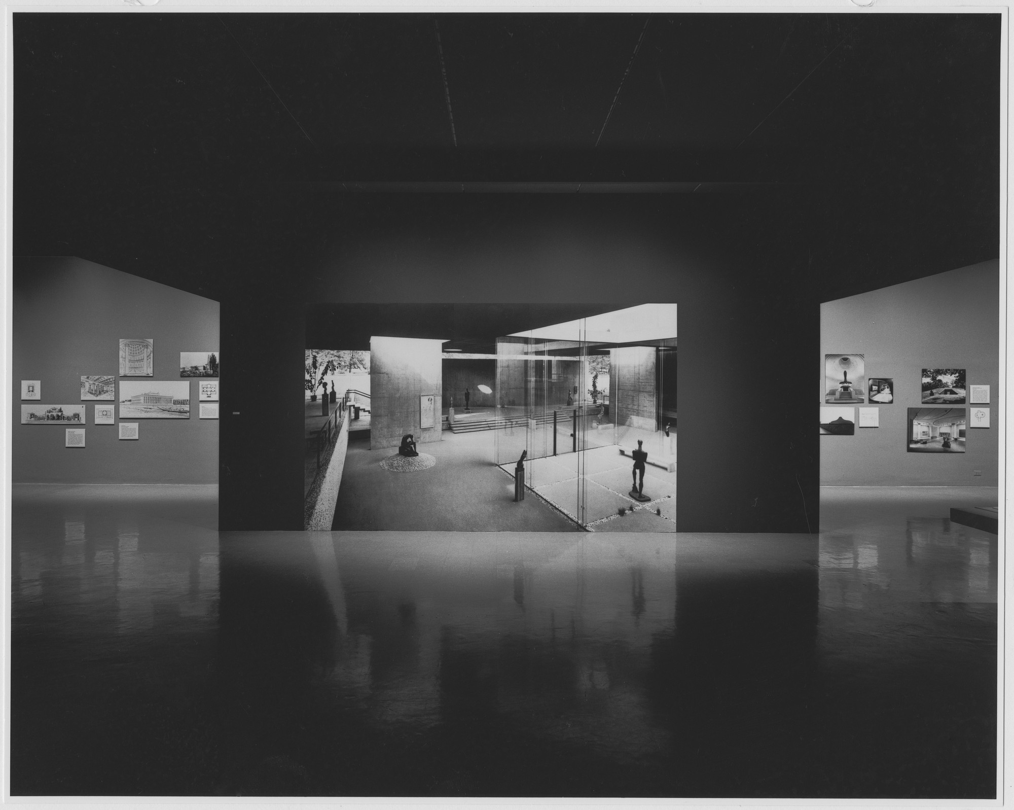 Installation view of the exhibition "Architecture of Museums." | MoMA