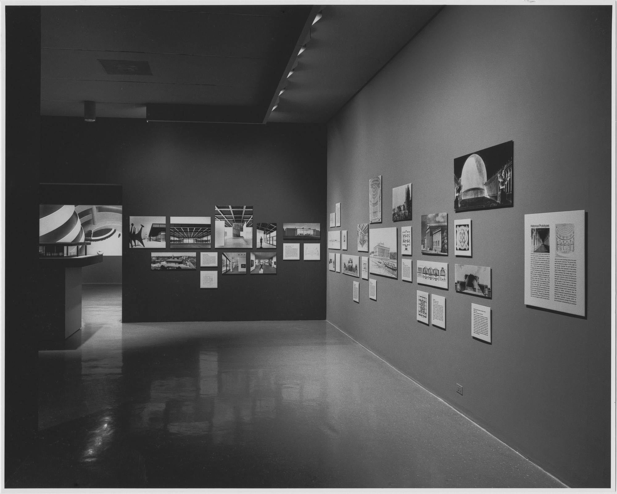 Installation view of the exhibition "Architecture of Museums." | MoMA