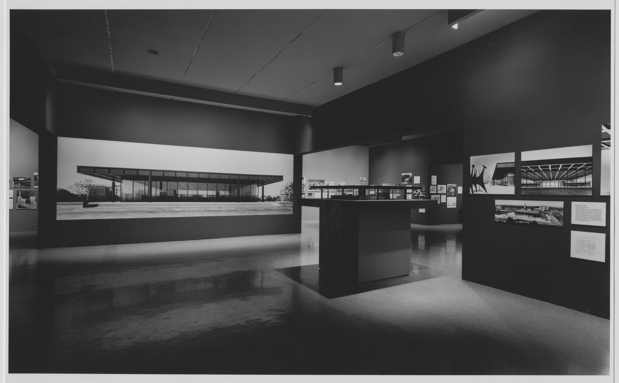 Installation view of the exhibition "Architecture of Museums." | MoMA