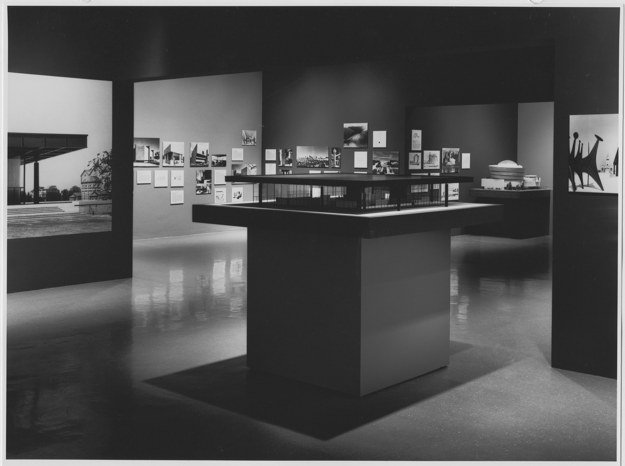Installation view of the exhibition "Architecture of Museums." | MoMA
