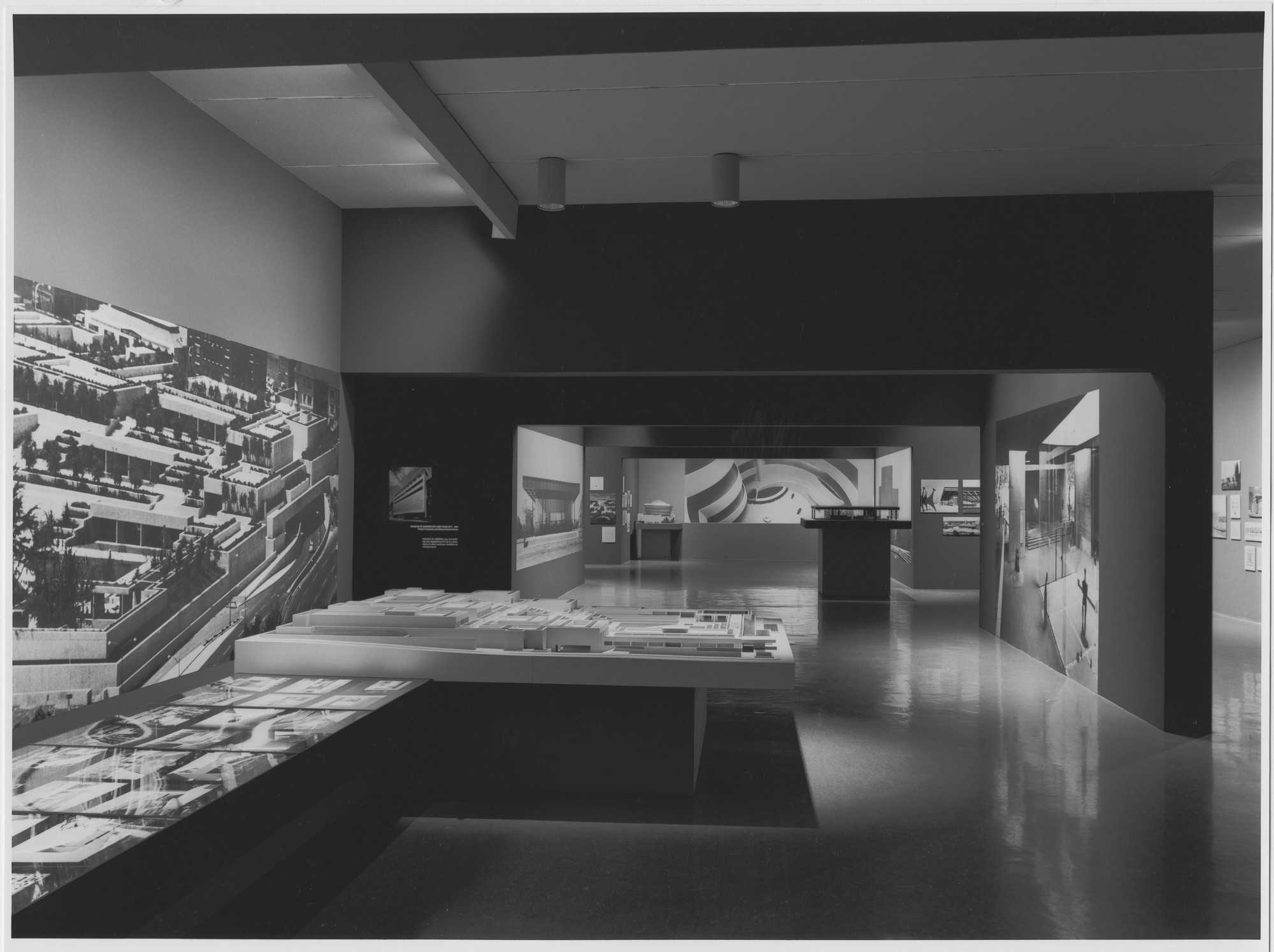 Installation view of the exhibition "Architecture of Museums." | MoMA